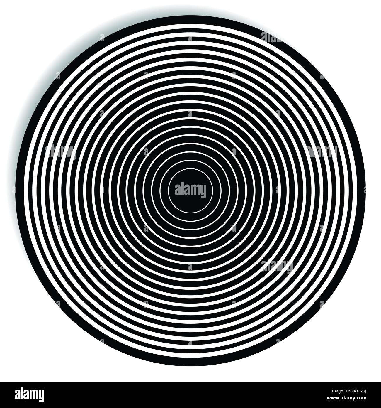 Concentric, radial circle pattern. Radiating spiral. Vortex lines. Rays ...