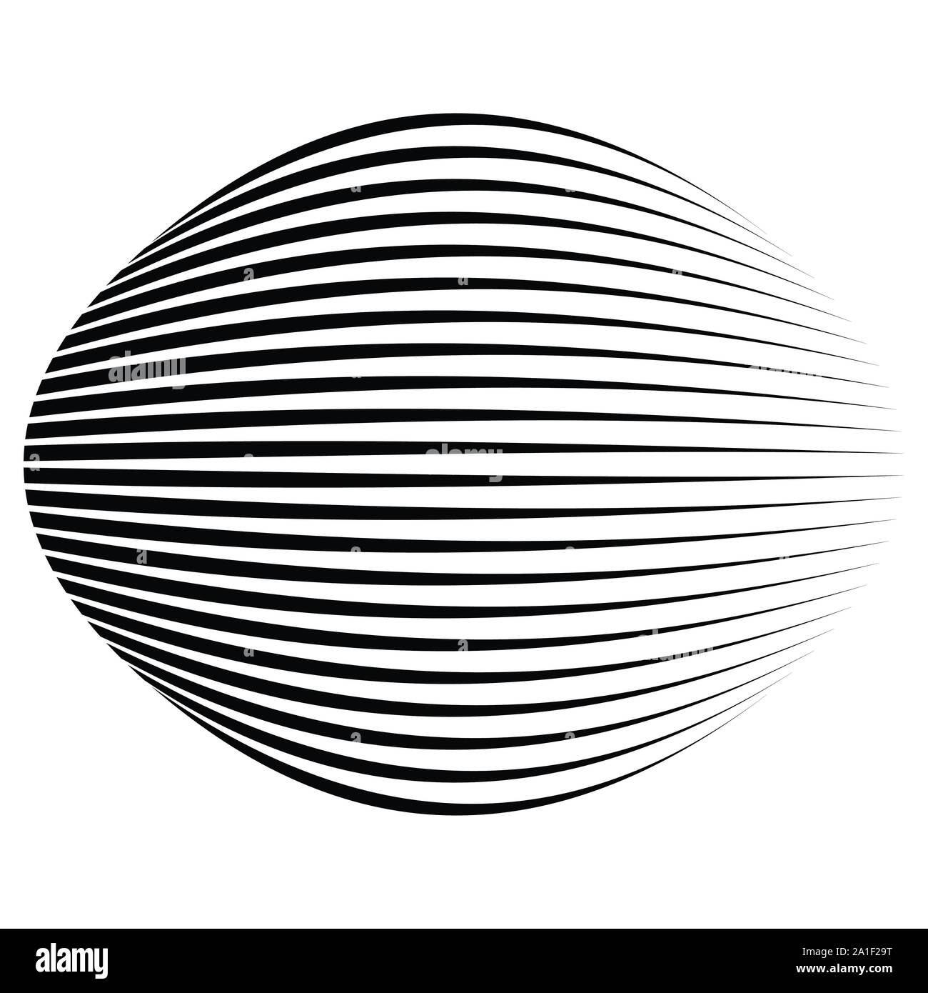 Spherical, globe circular distort effect pattern. Curved bulge ...