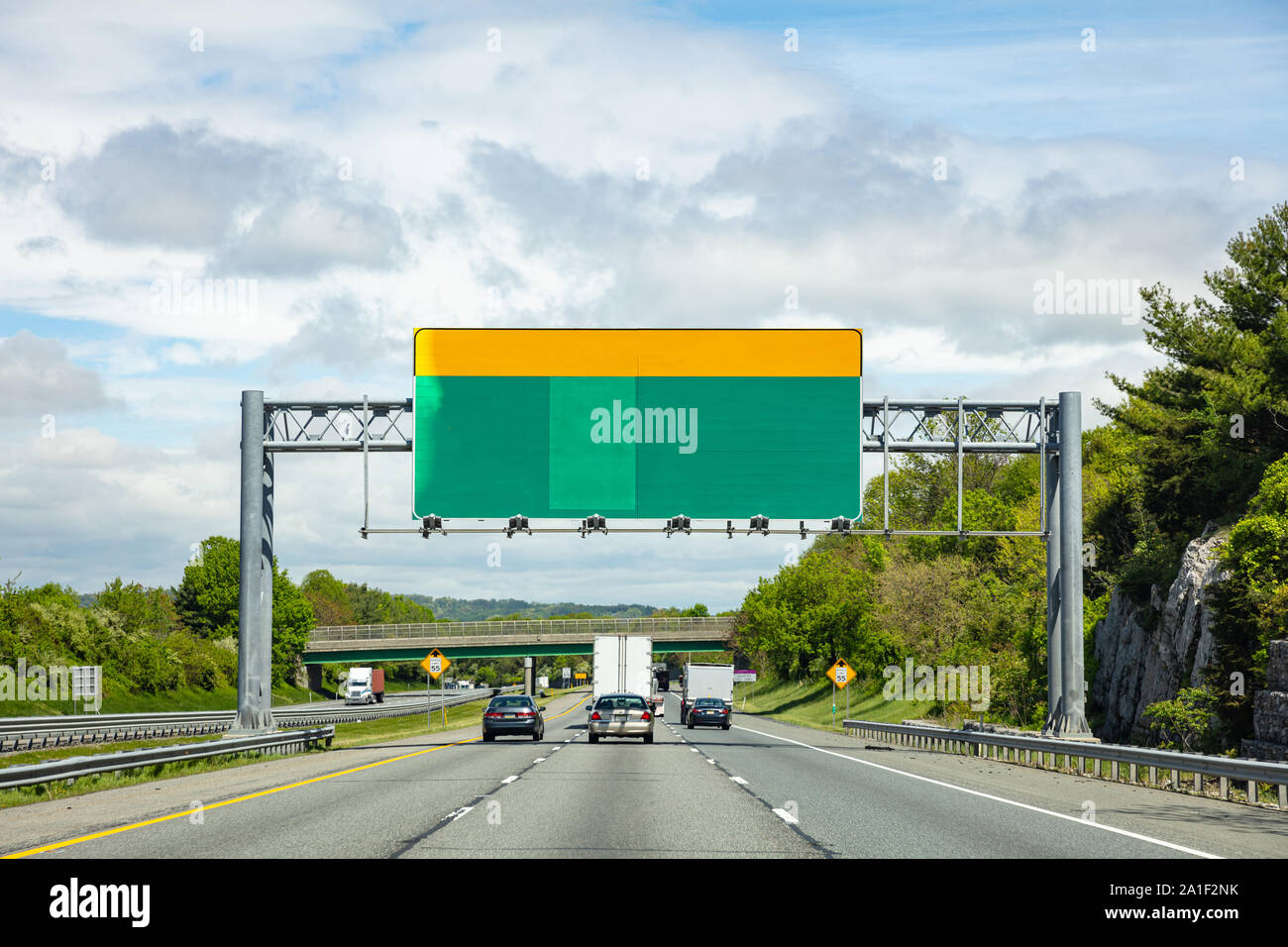 Blank Highway Road Sign