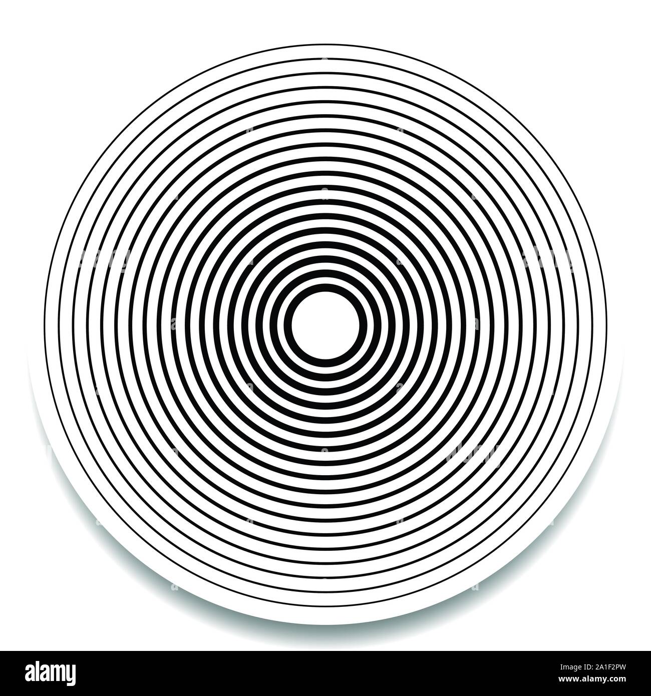 Radial circles design element. Converge circle lines. Repeating, expand ...