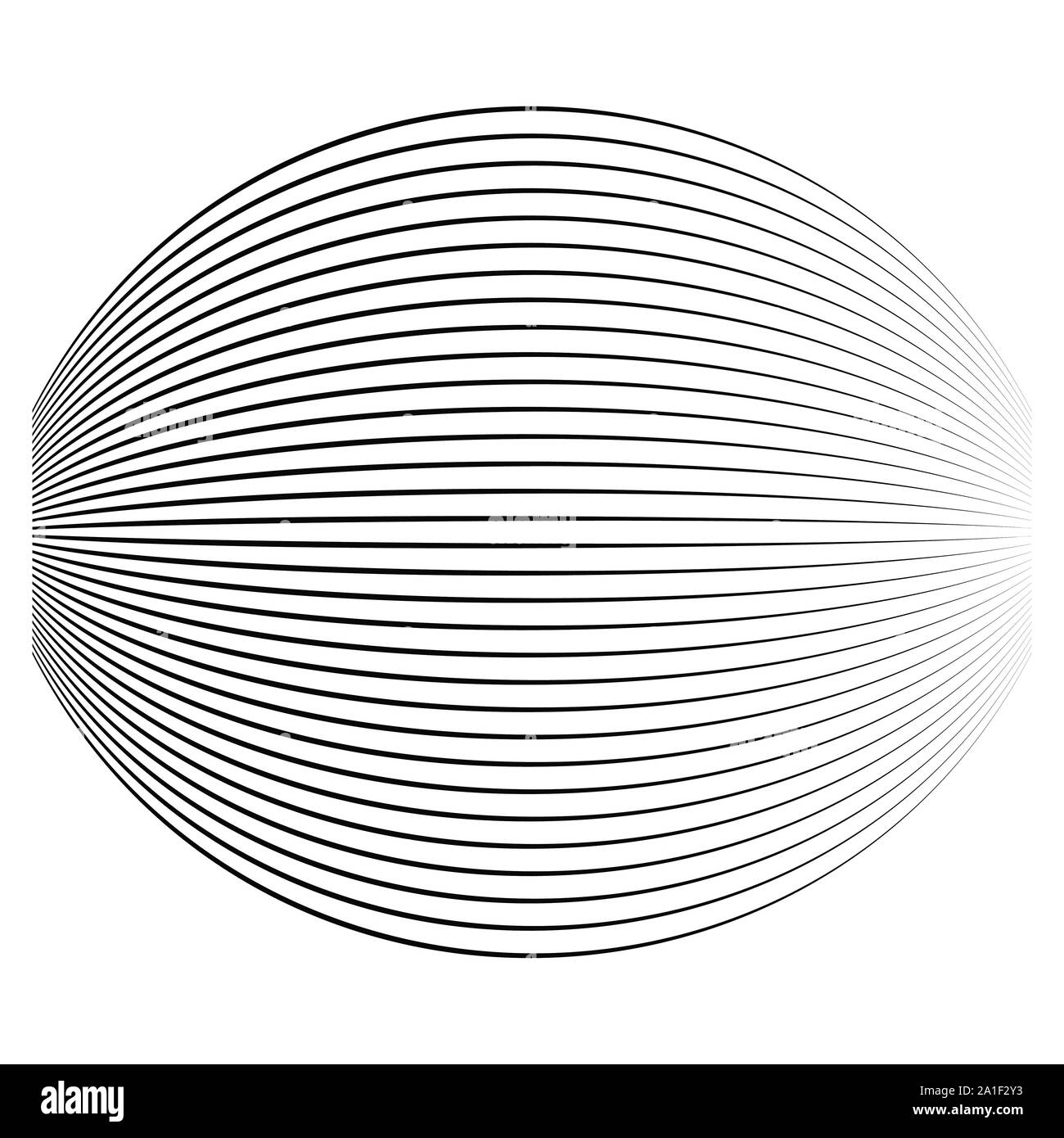 Spherical, globe circular distort effect pattern. Curved bulge ...
