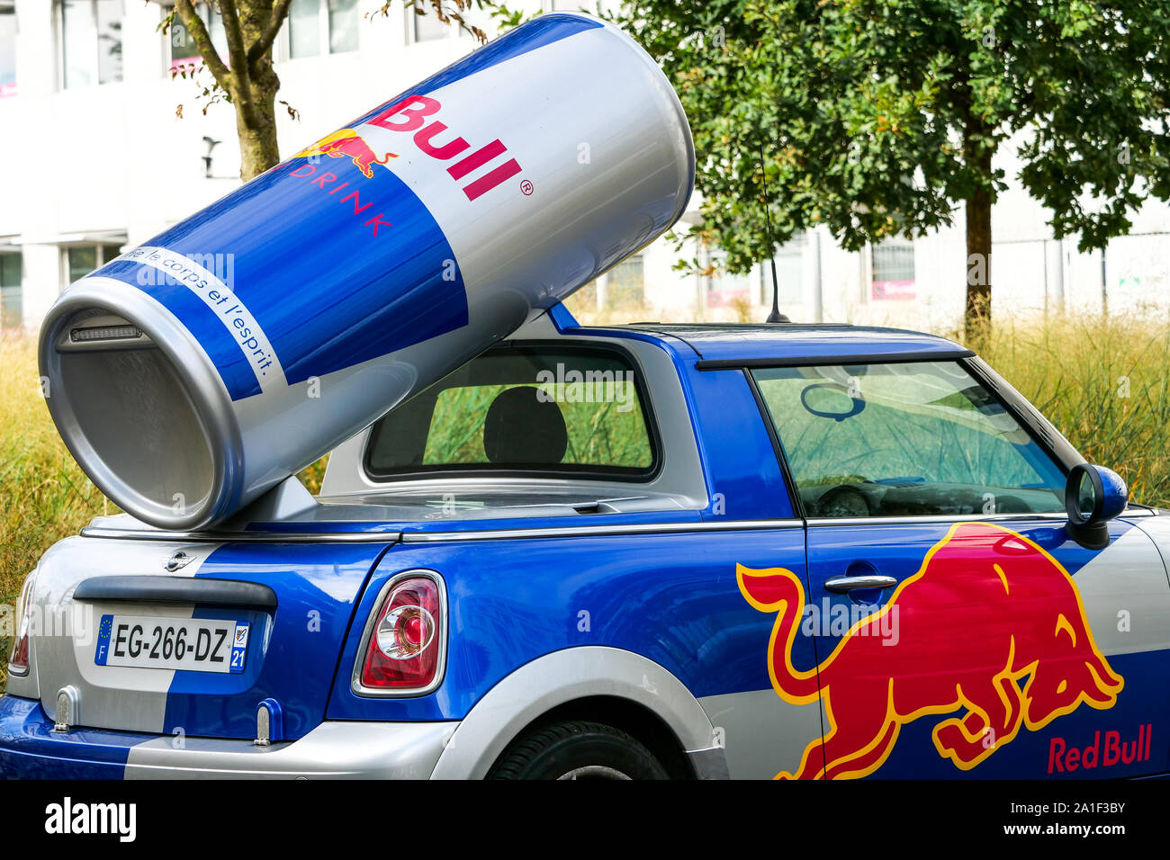 Red bull energy drink car hi-res stock photography and images - Alamy