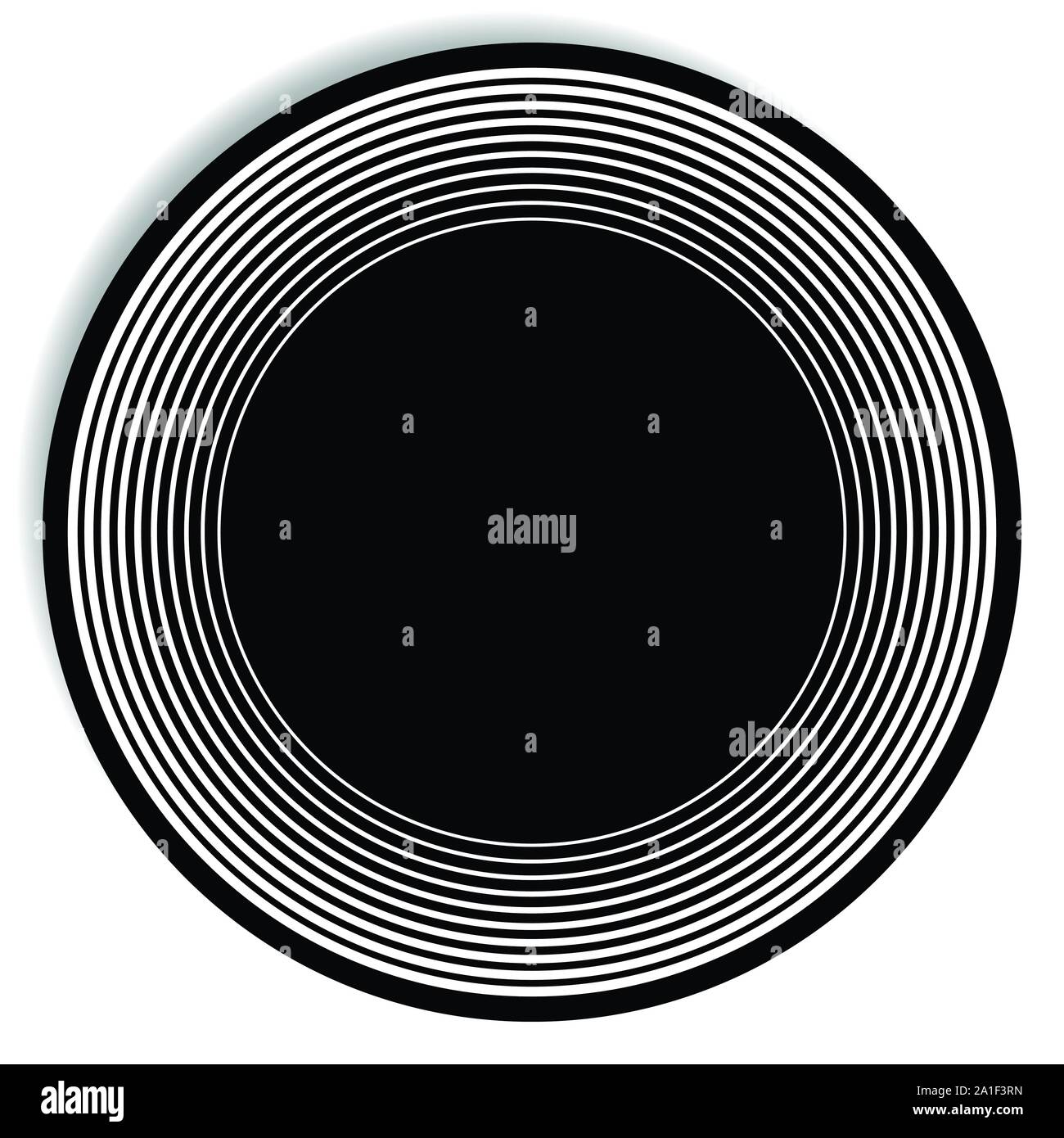 Concentric, radial circle pattern. Radiating spiral. Vortex lines. Rays ...