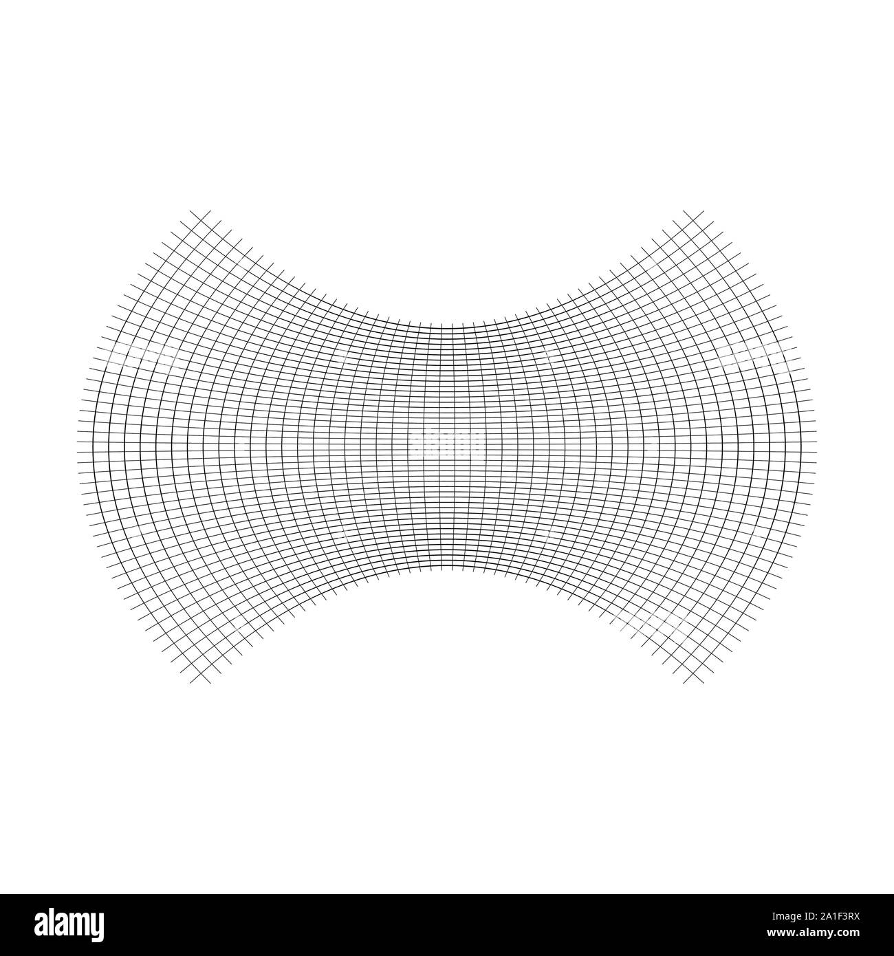 Geometric shape with oblate, squeeze, flattened effect. distorted ...