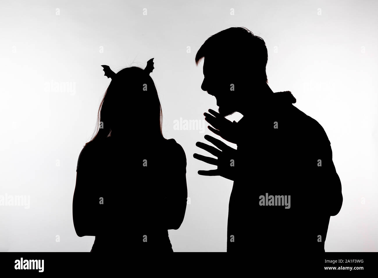 Man Shouting Silhouette