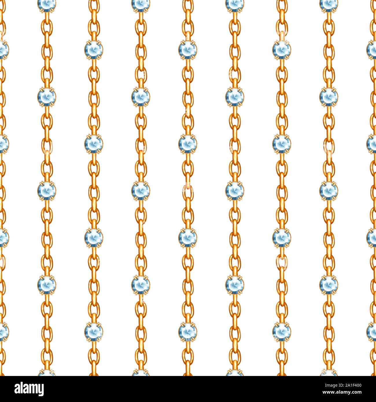 Gemstones and chains seamless patterns Stock Photo - Alamy