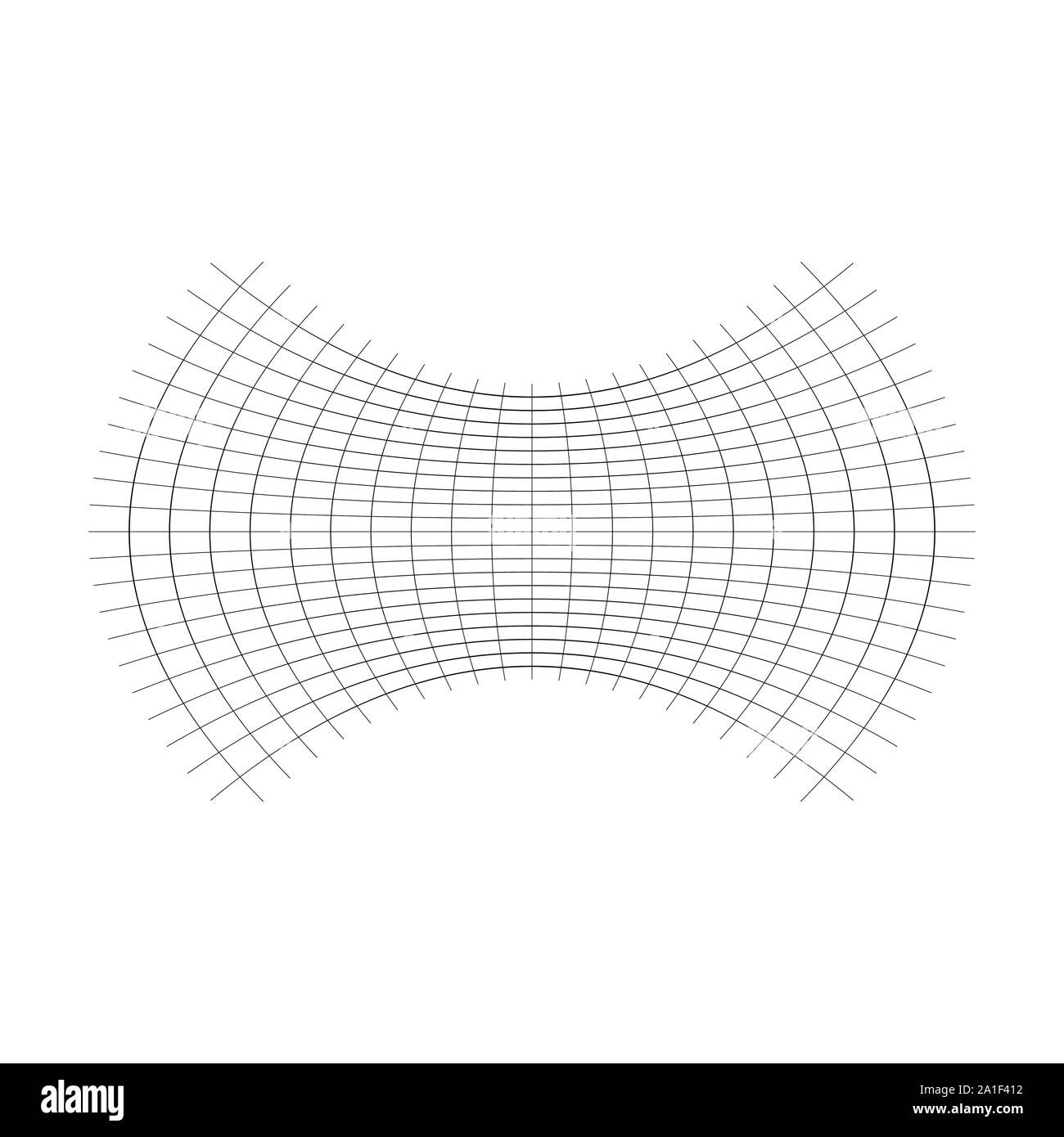 Geometric shape with oblate, squeeze, flattened effect. distorted ...
