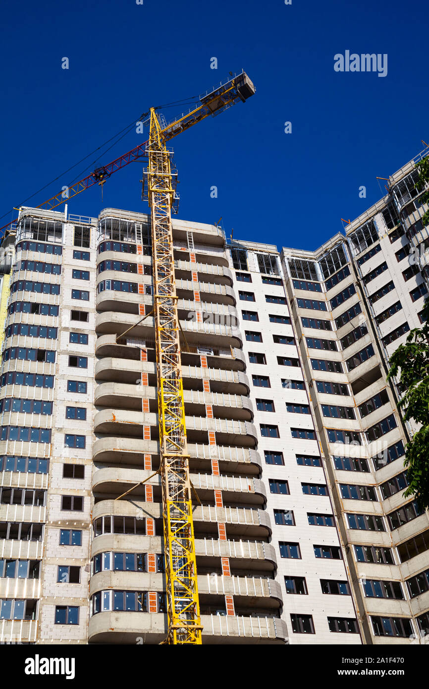 High-rise residential building close-up. New building Stock Photo - Alamy