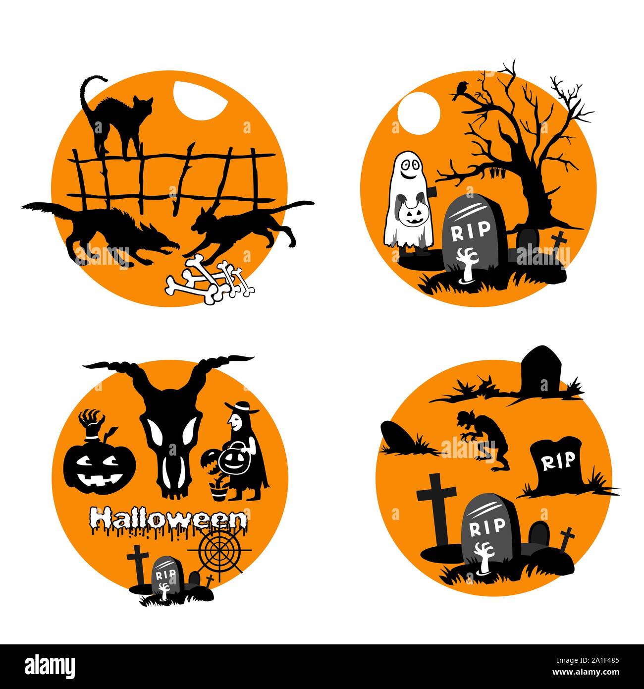 Ghost cats Stock Vector Images - Alamy