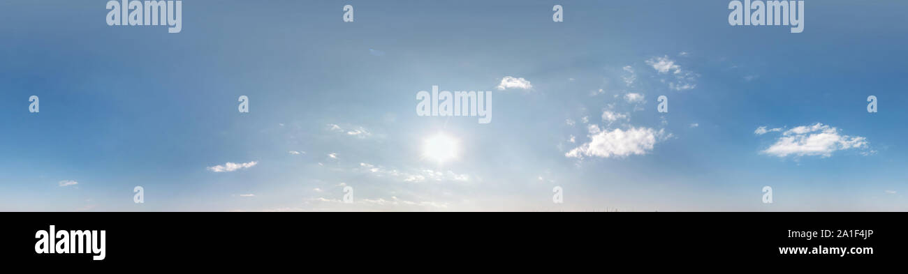 Seamless cloudy blue sky hdri panorama 360 degrees angle view with ...