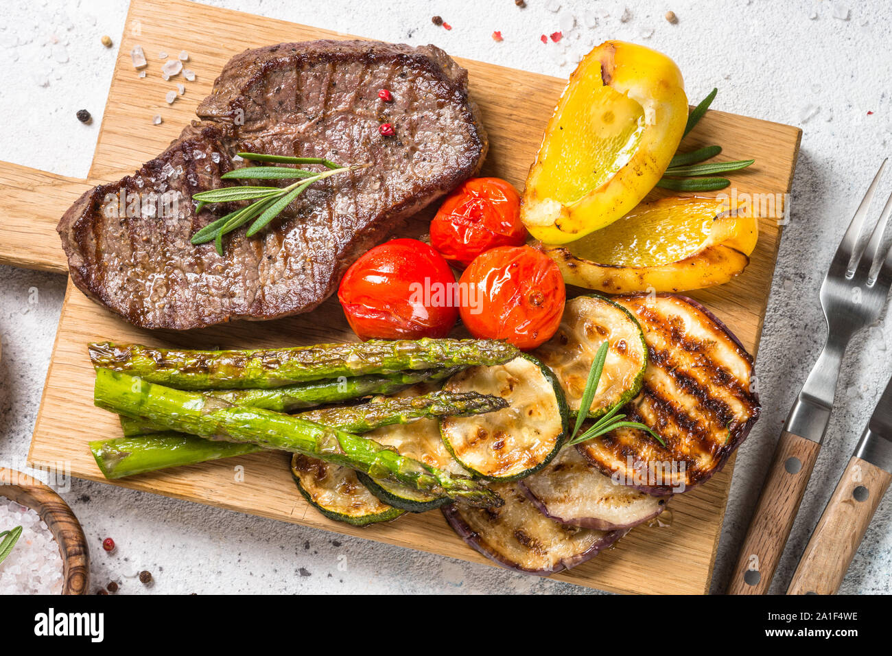 Top view meat vegetables hi-res stock photography and images - Alamy