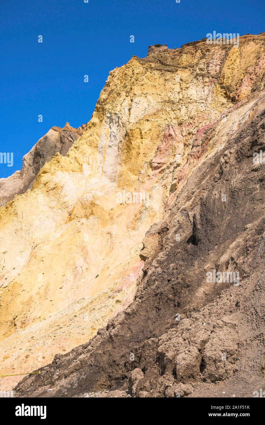 The Needles chalk cliff, Isle Of Wight, UK Stock Photo - Alamy