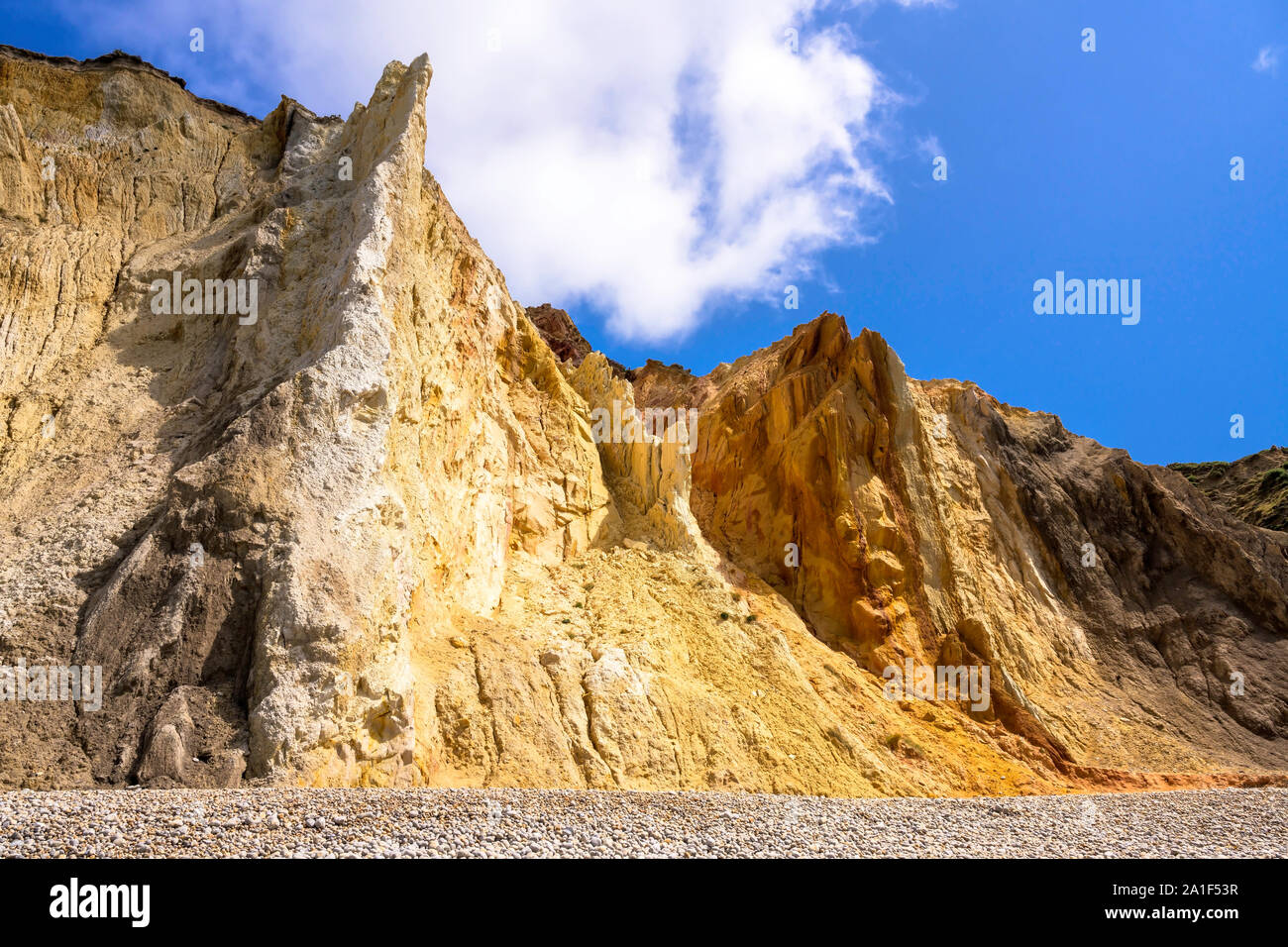 The Needles chalk cliff, Isle Of Wight, UK Stock Photo - Alamy