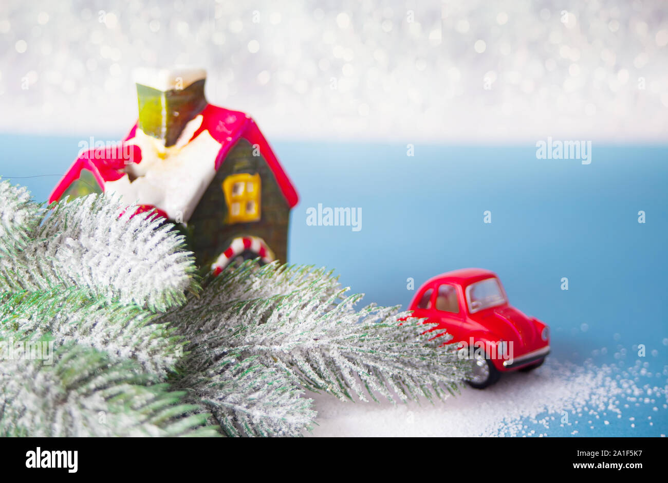 Little red car christmas tree hi-res stock photography and images - Alamy