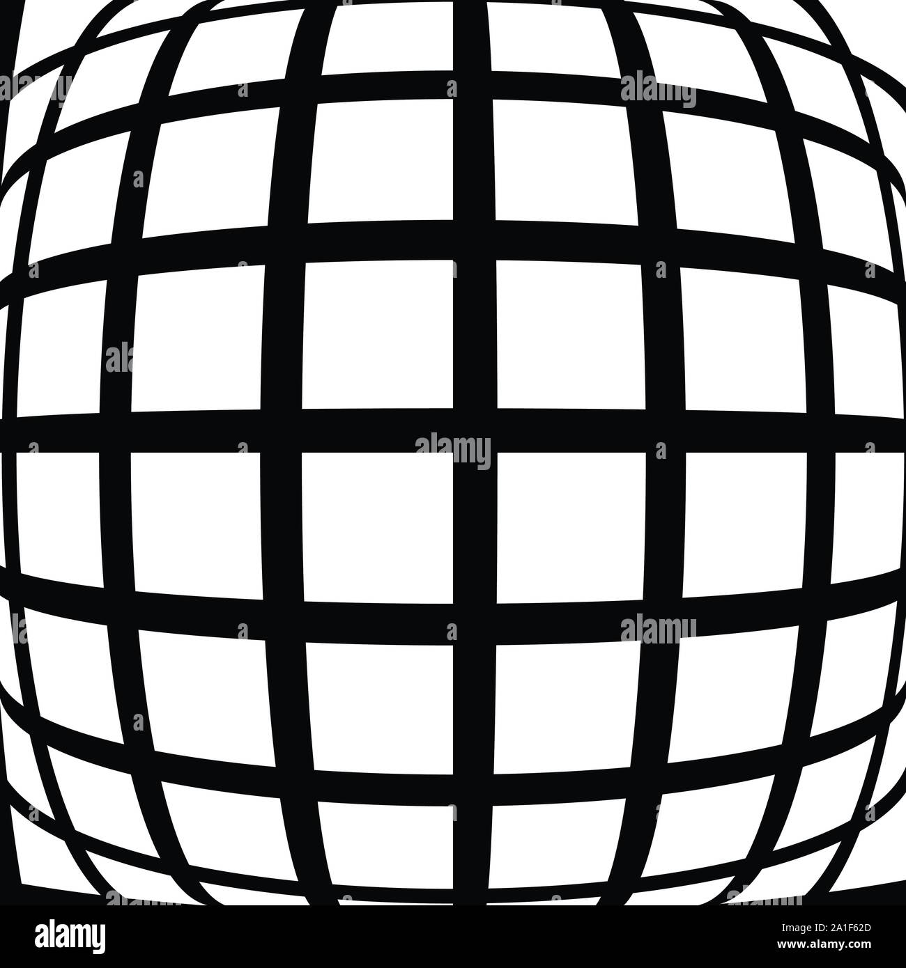 Spherical, globe circular distort effect pattern. Curved bulge ...