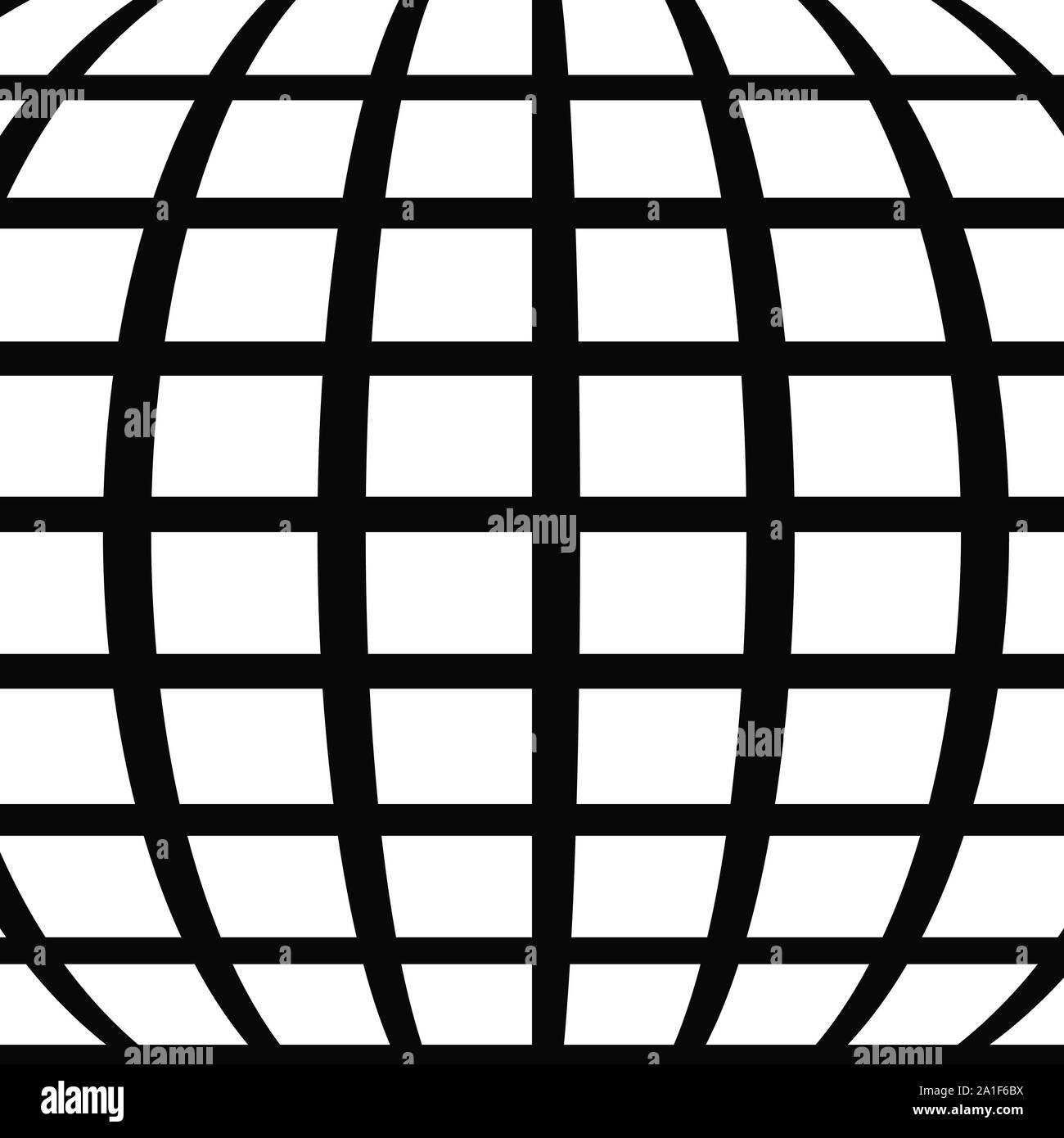 Spherical, globe circular distort effect pattern. Curved bulge ...