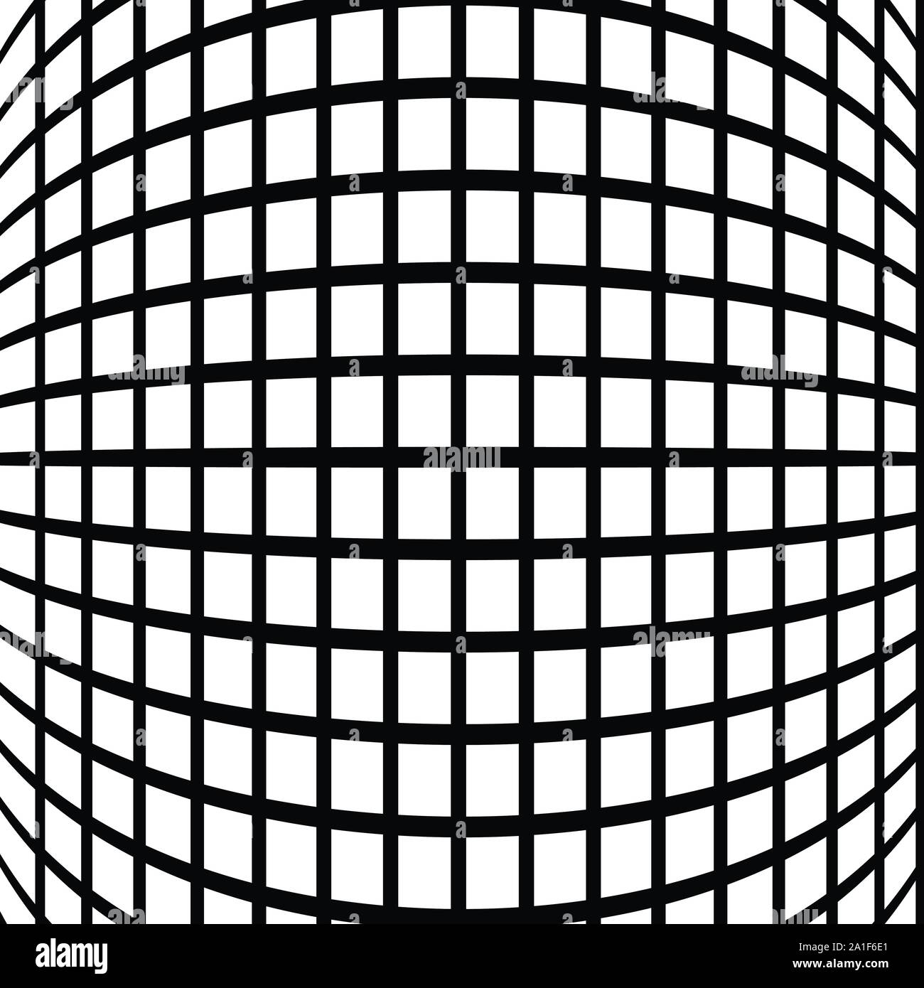Spherical, globe circular distort effect pattern. Curved bulge ...
