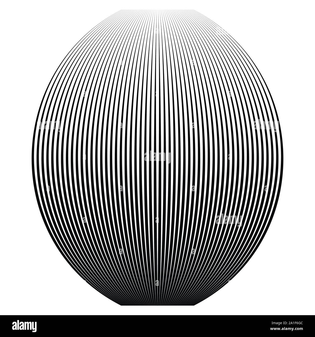 Spherical, globe circular distort effect pattern. Curved bulge ...