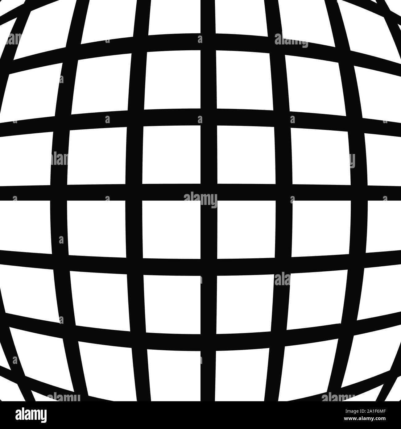 Spherical, globe circular distort effect pattern. Curved bulge ...