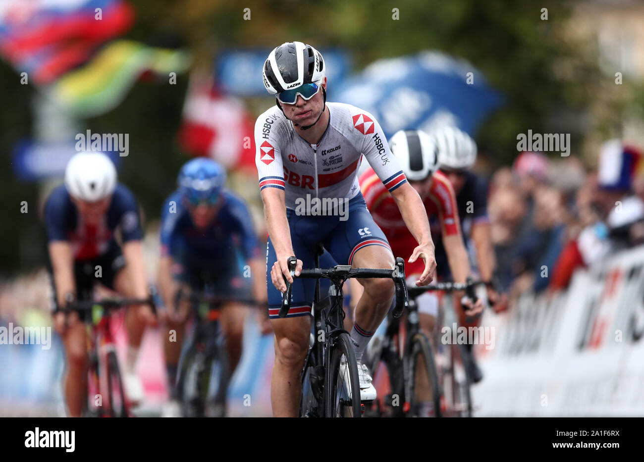 Great Britain's Alfred George crosses the line during the Men's Junior ...
