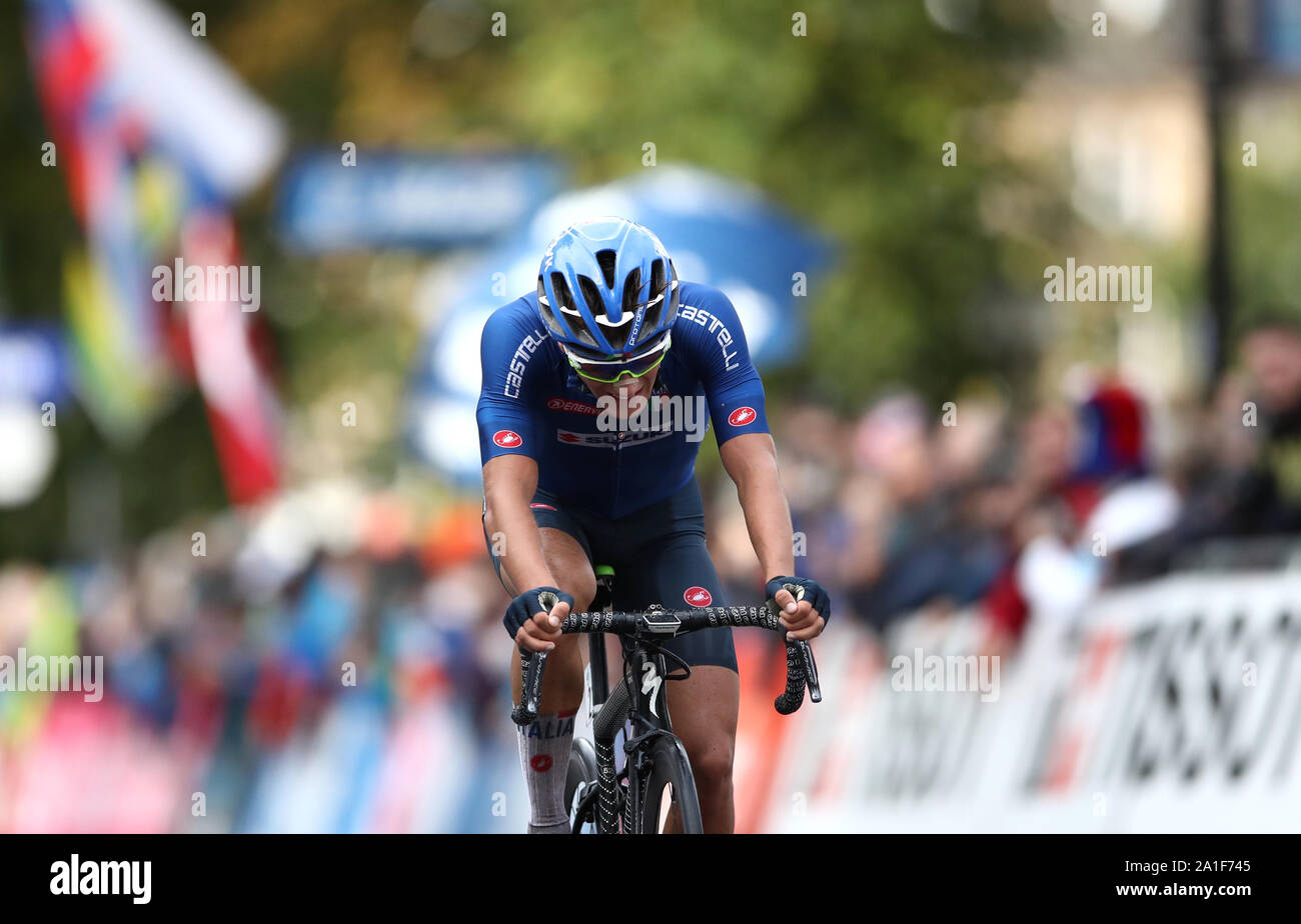 Italy's Alessio Martinelli crosses the line for second place during the ...