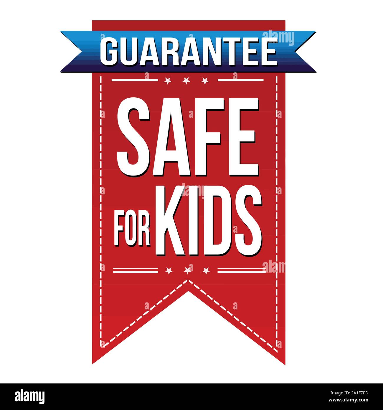 Safe for kids banner design on white background, vector illustration ...
