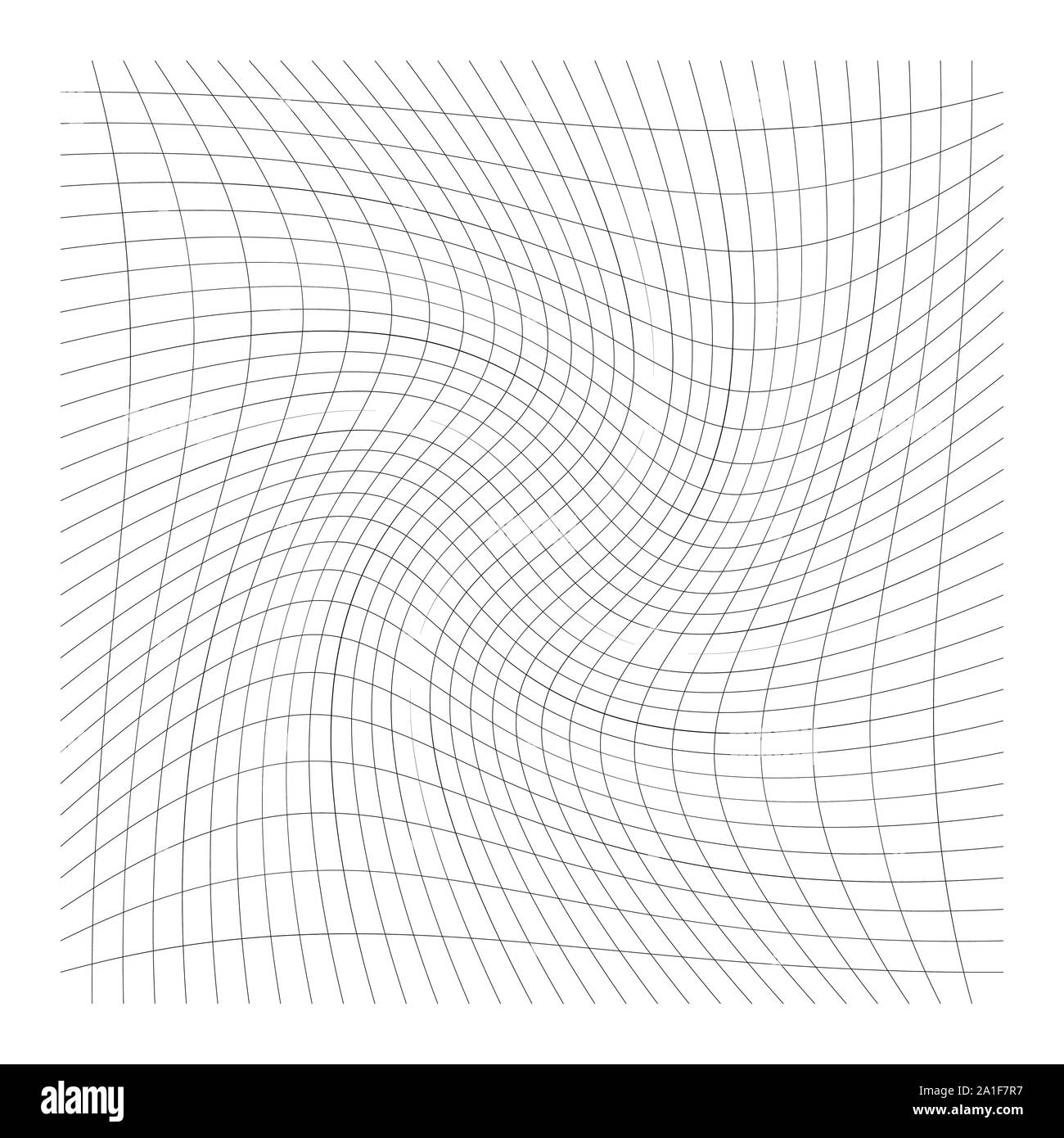 Pattern with rotation, spiral, swirl, twirl effect of perpendicular lines. Twisted lines ...