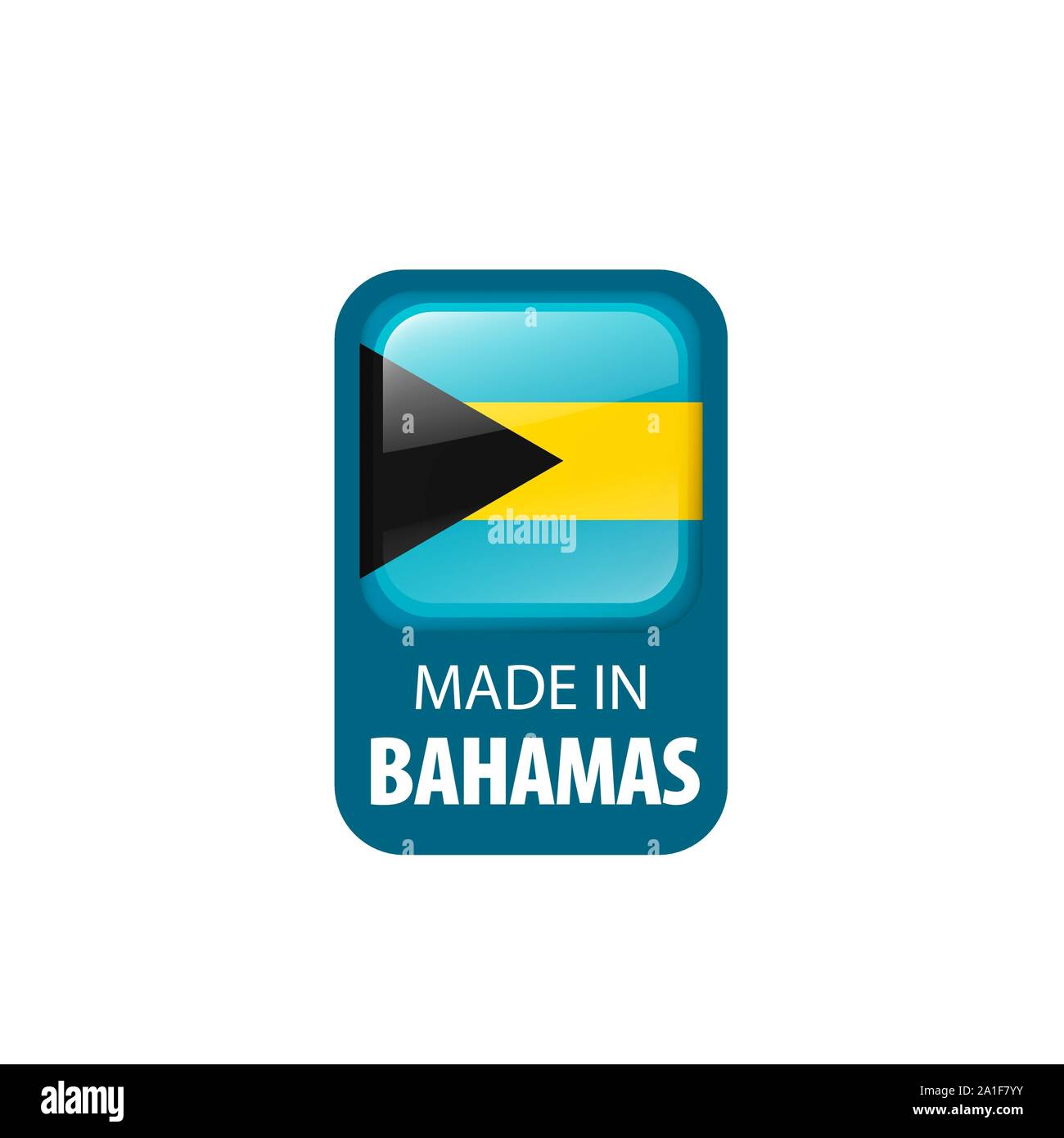 Bahamas flag, vector illustration on a white background Stock Vector ...