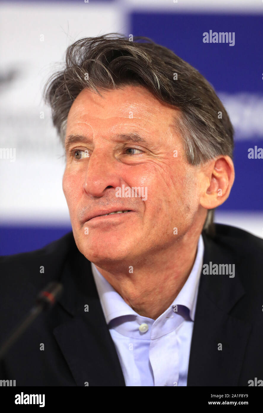 IAAF President Sebastian Coe during a press conference ahead of the ...