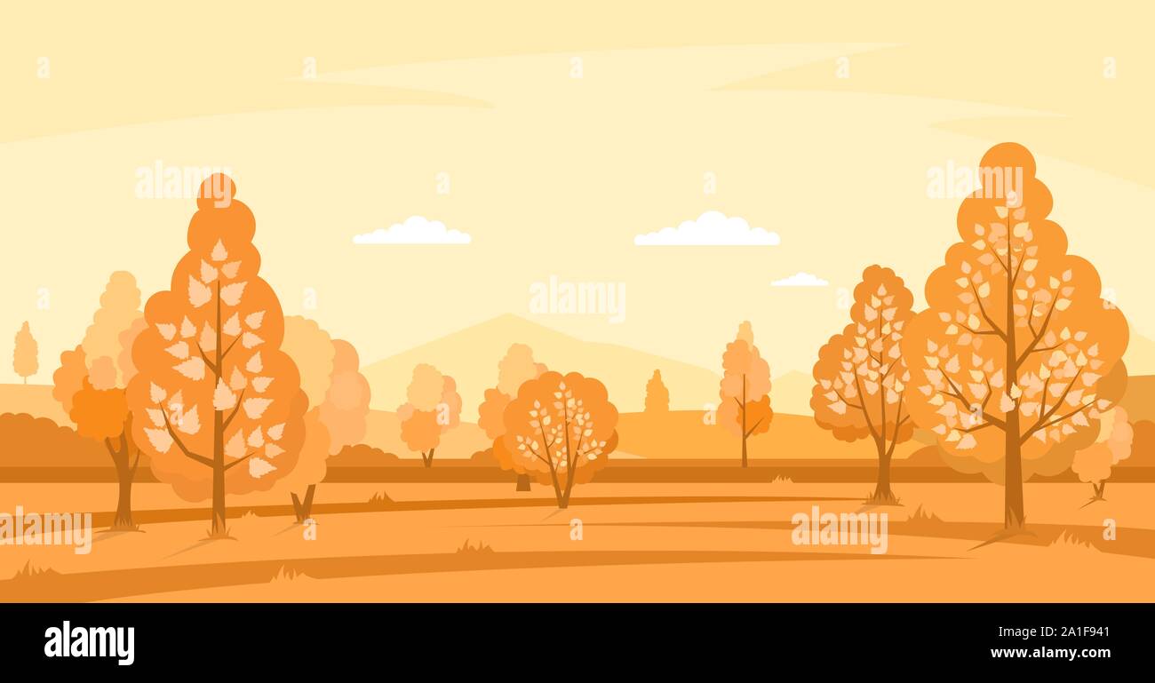 Fall fields Stock Vector Images - Alamy