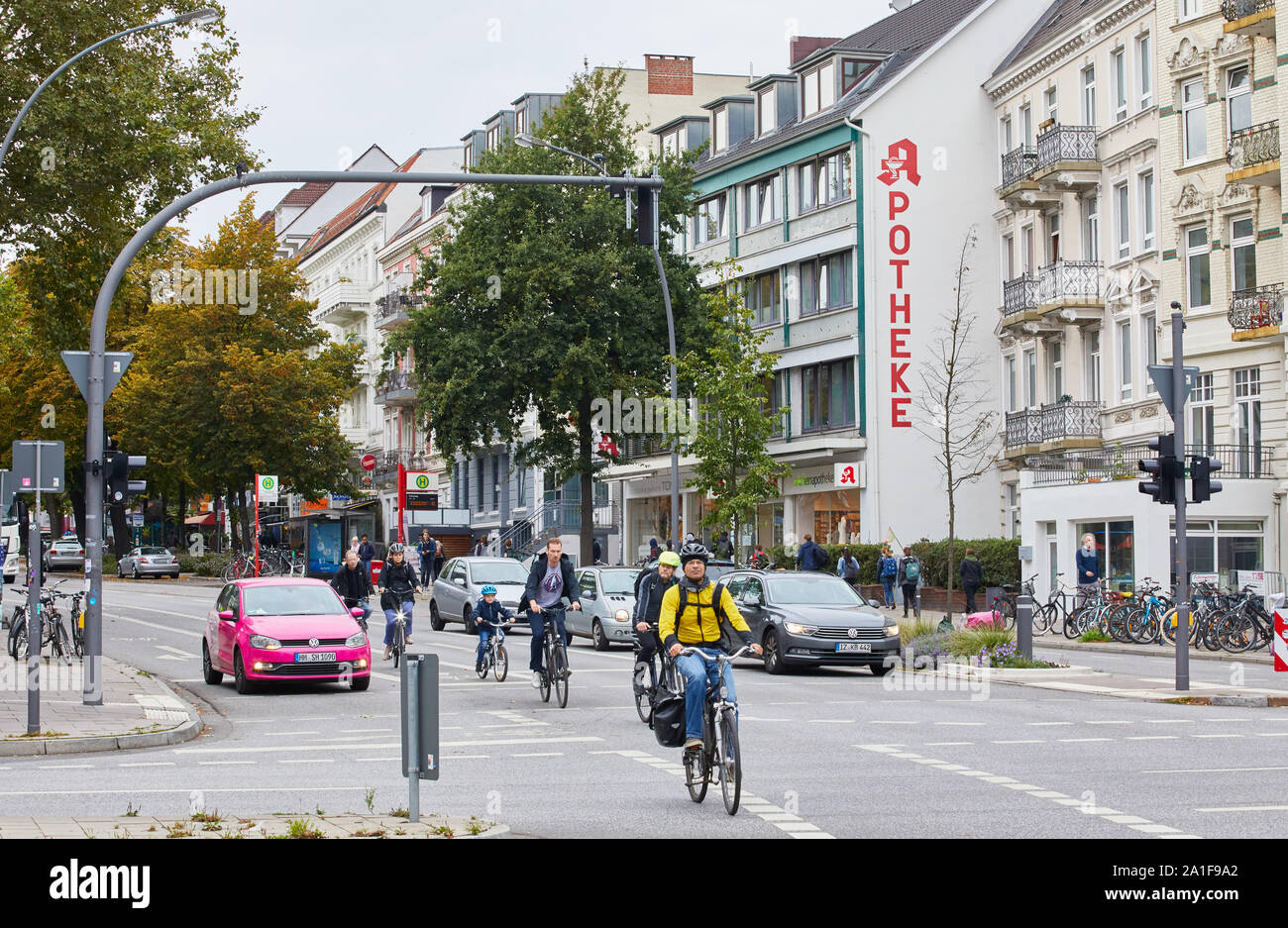 Hamburg one way street hi-res stock photography and images - Alamy