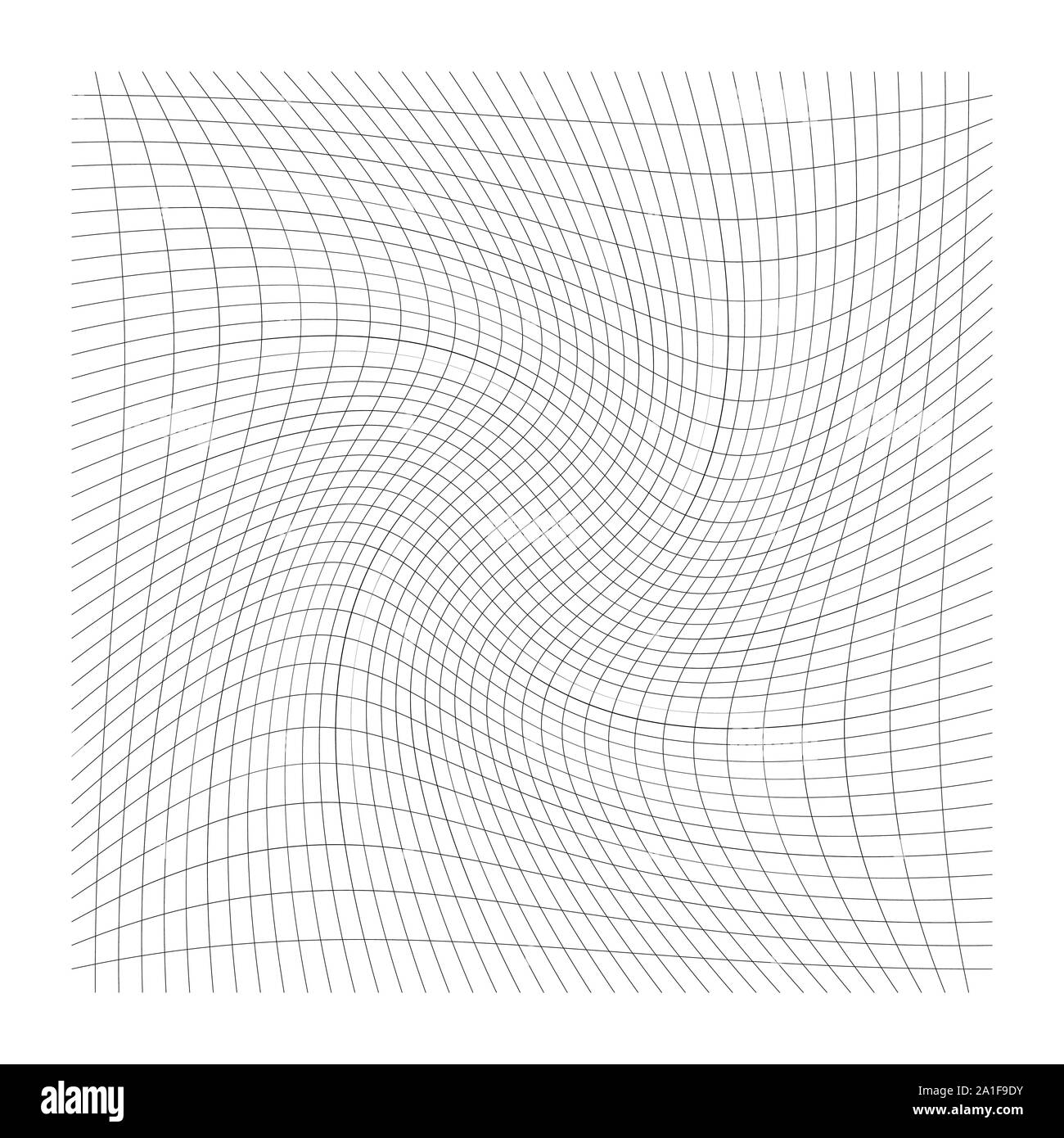 Grid, mesh of lines with circular spiral, twist, roll effect. Whorl ...