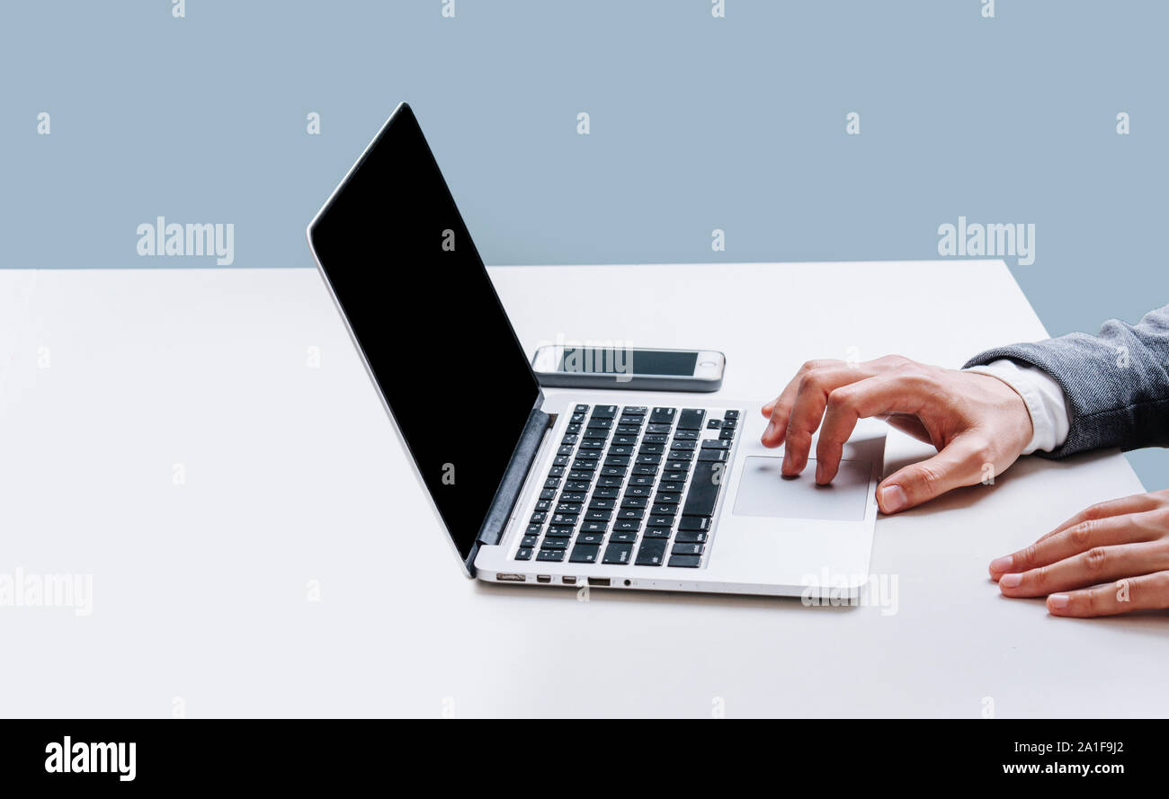 Boss sitting behind desk hi-res stock photography and images - Alamy