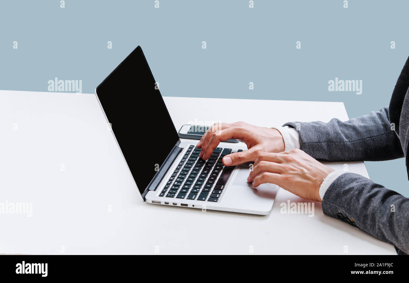 Boss sitting behind desk hi-res stock photography and images - Alamy