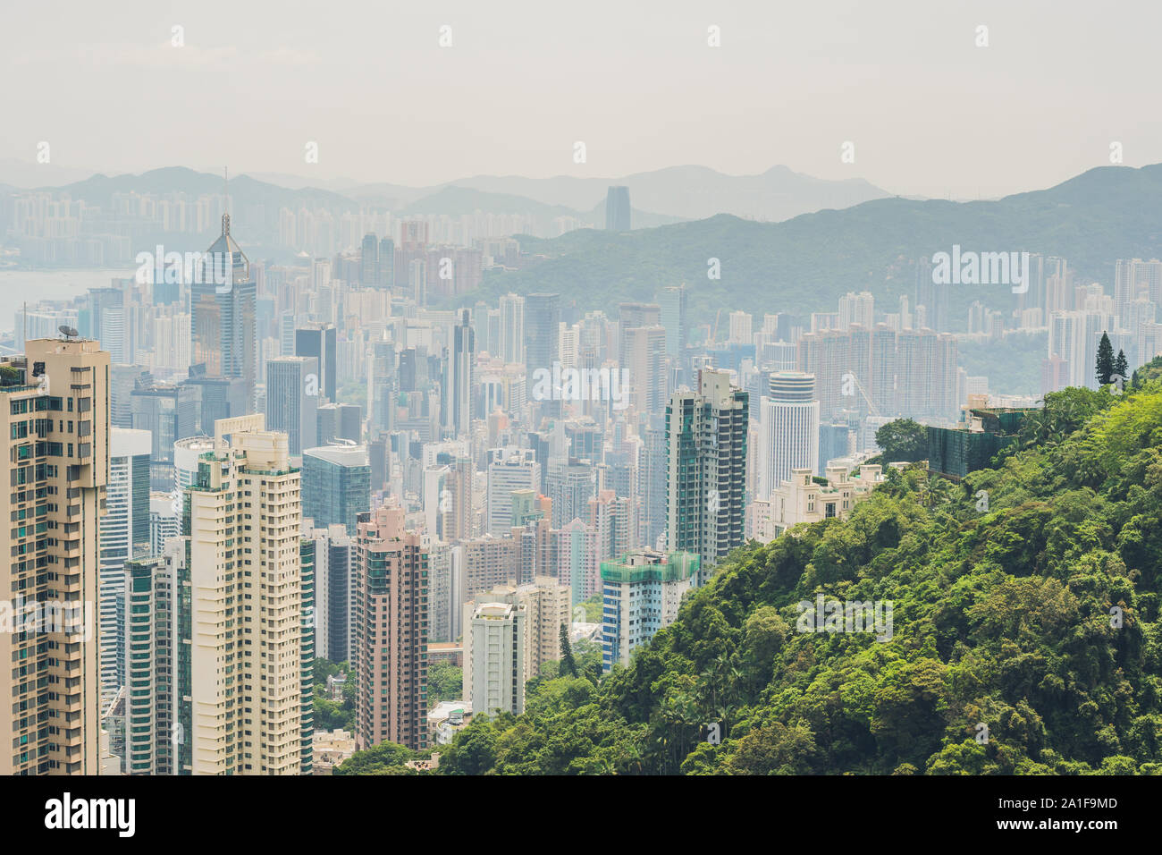 Hong Kong skyline. View from Victoria Peak Stock Photo - Alamy