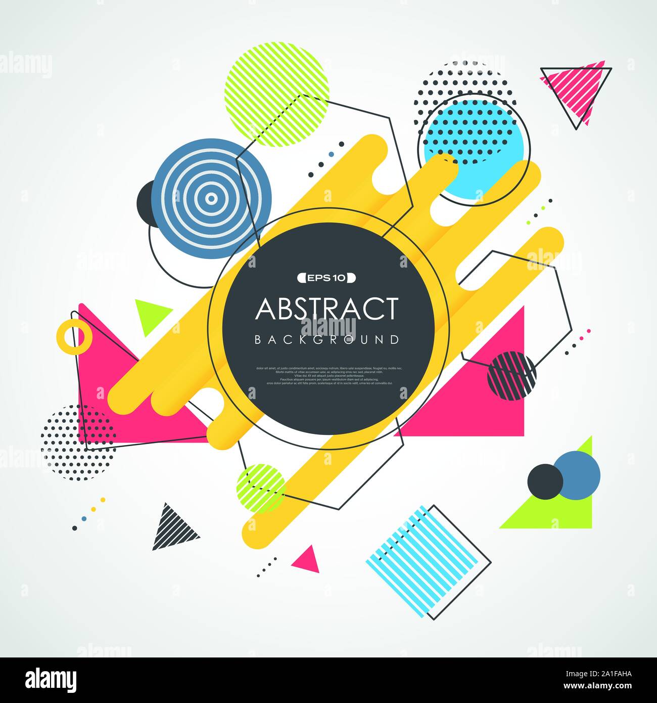 Abstract colorful modern geometric pattern cover design. You can use ...