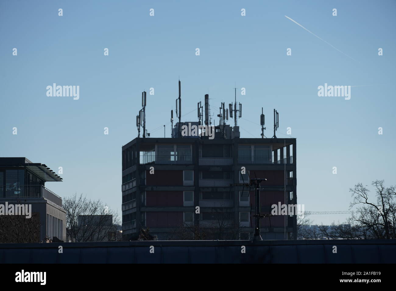 Due to a lightning rod which is mandatory at most buildings in Germany ...