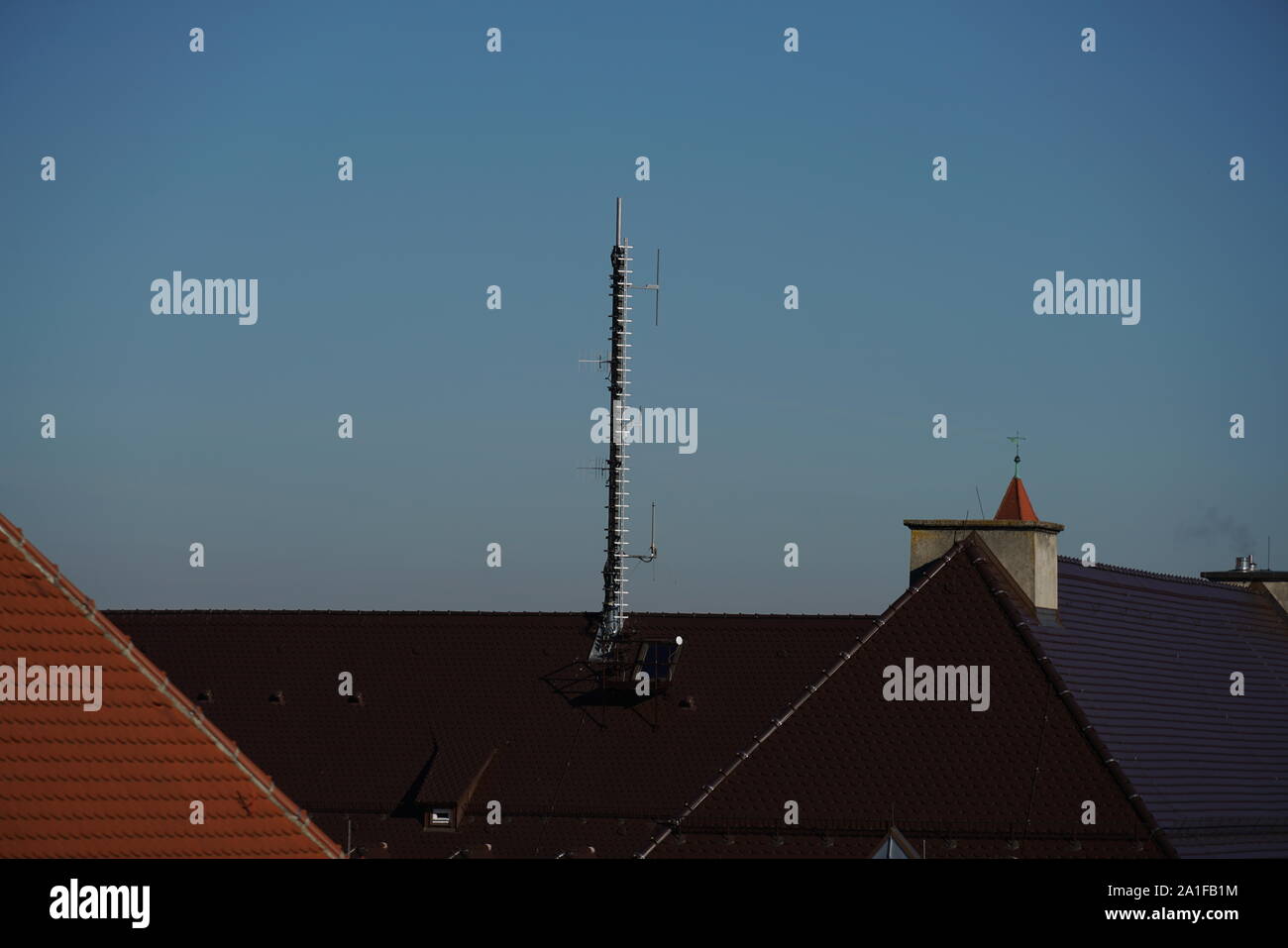 Due to a lightning rod which is mandatory at most buildings in Germany ...