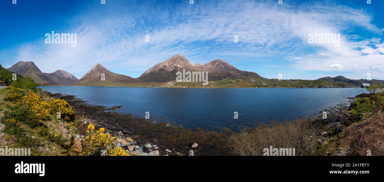The Mountain Range of the Red Cuillin on the Isle of Skye in Scotland ...