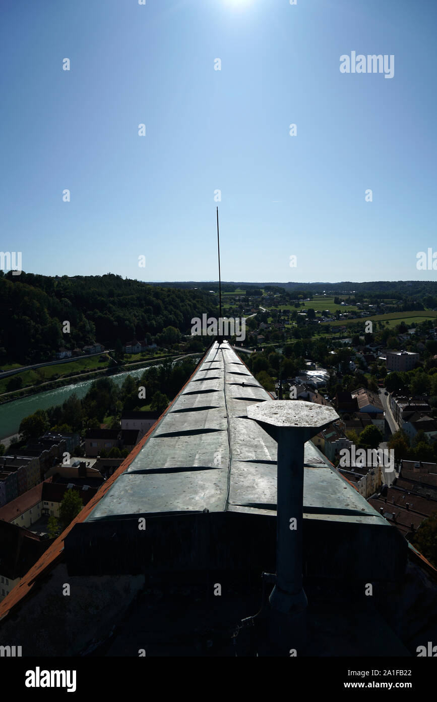 Due to a lightning rod which is mandatory at most buildings in Germany ...