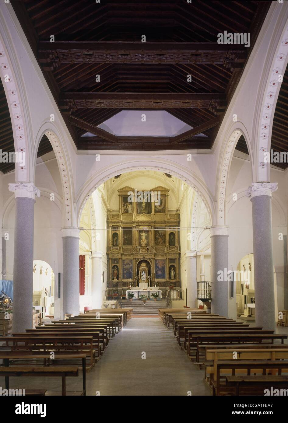 INTERIOR HACIA LA CABECERA. Location: IGLESIA DE LA ASUNCION. ALGETE ...