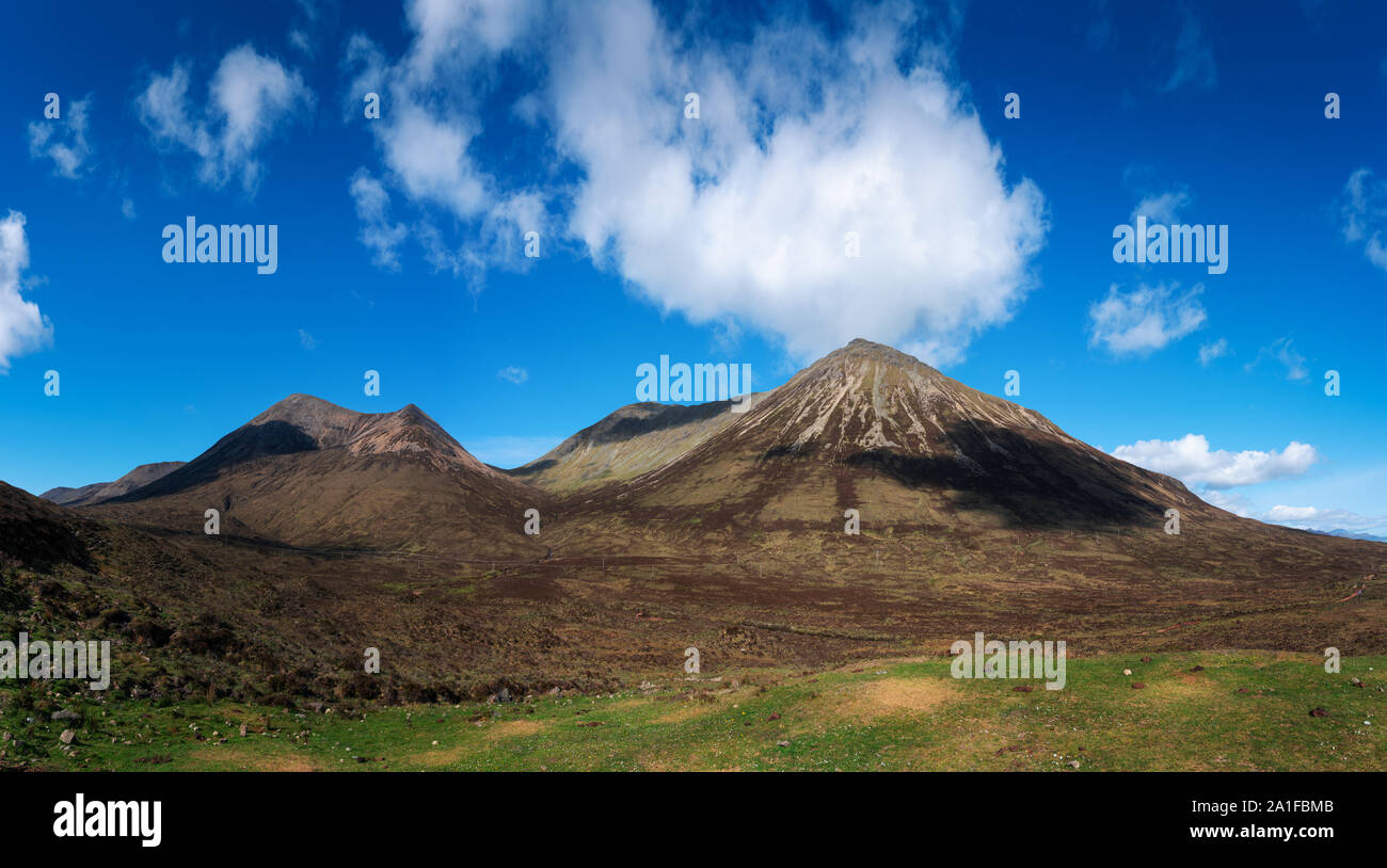 The Mountain Range of the Red Cuillin on the Isle of Skye in Scotland ...