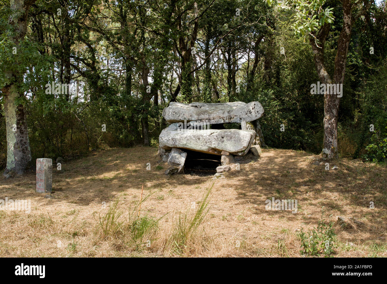 Dolmen de Roch-Feutet near Carnac in Britanny, France Stock Photo - Alamy