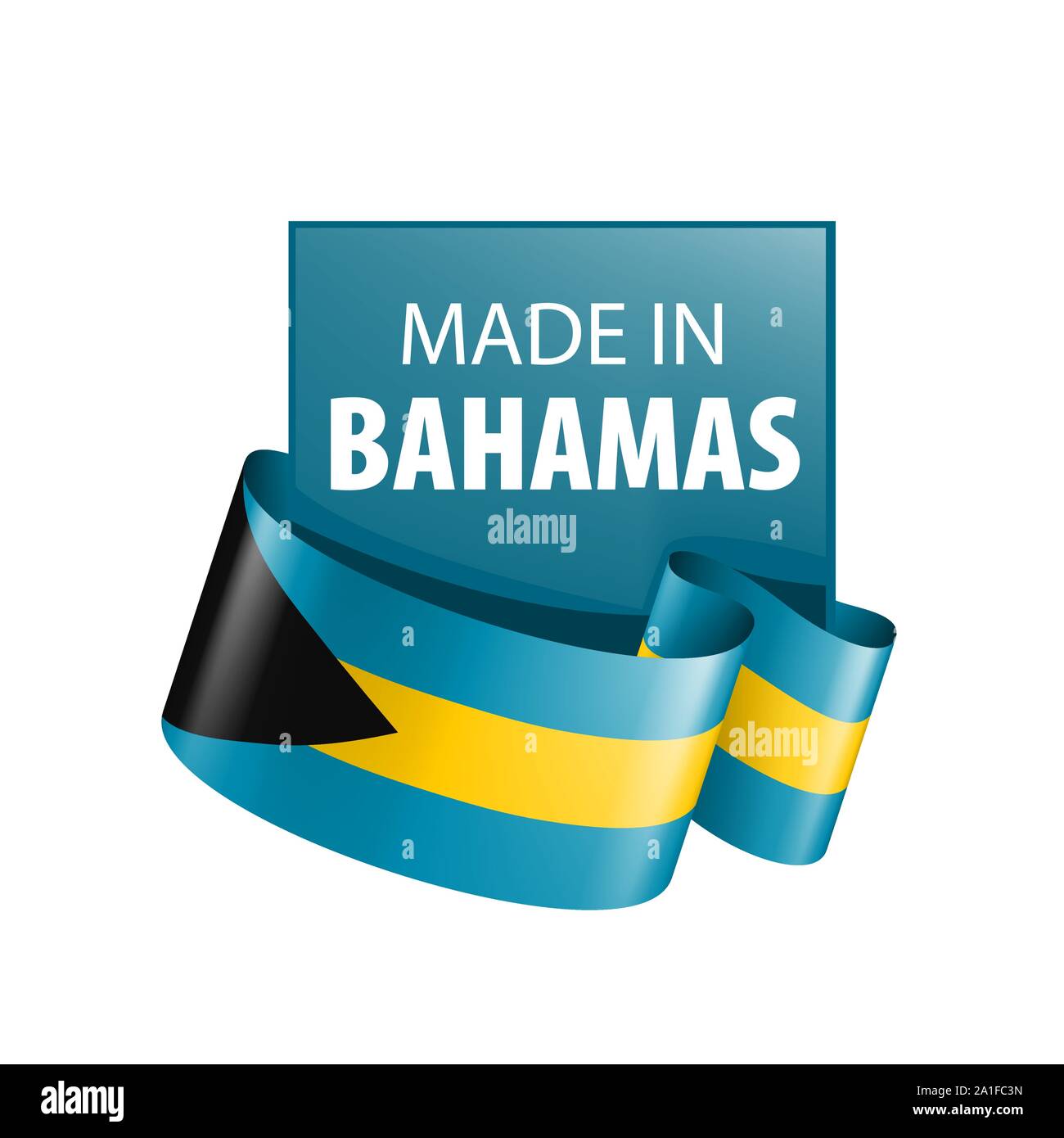 Bahamas flag, vector illustration on a white background Stock Vector ...