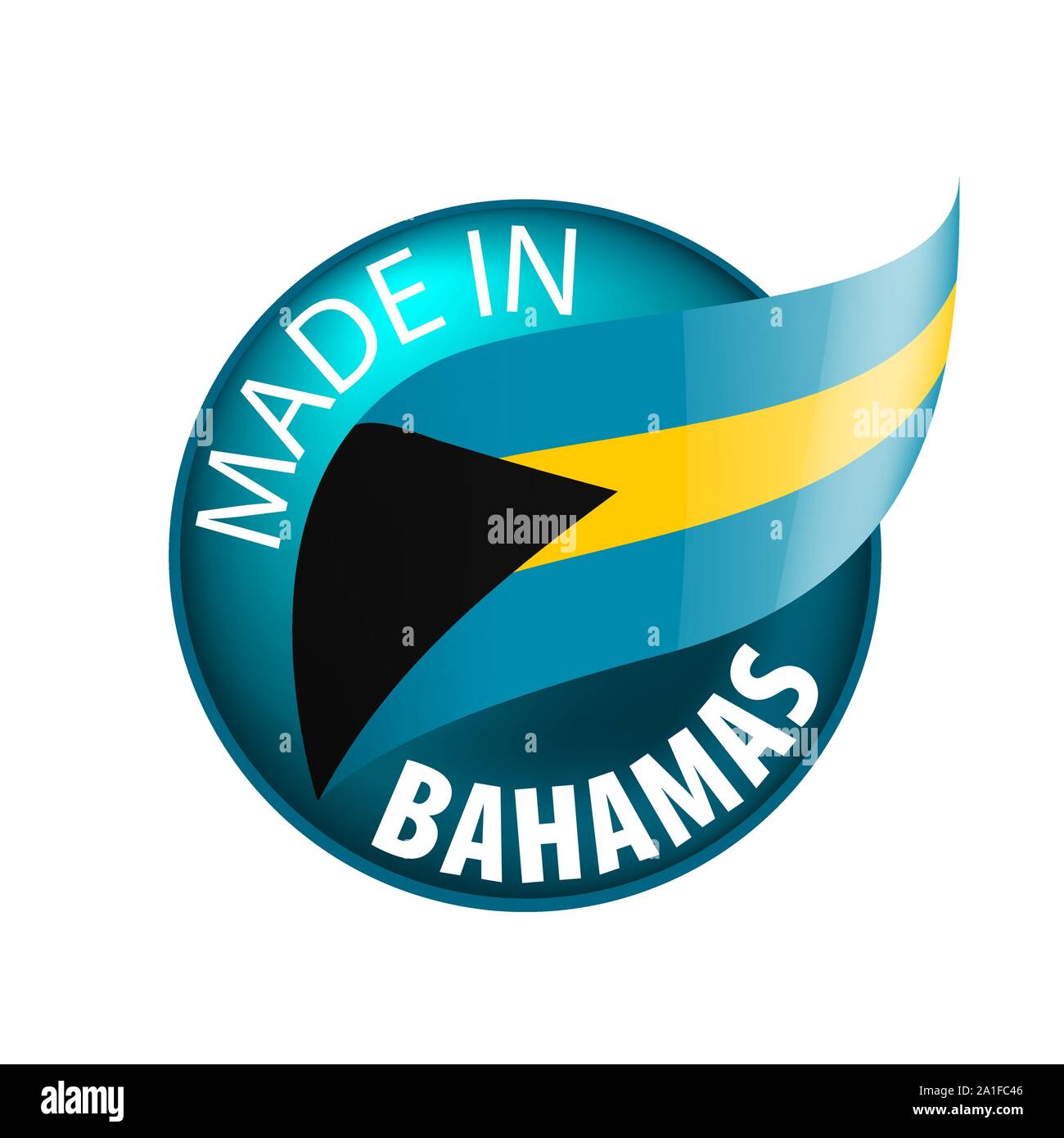 Bahamas flag, vector illustration on a white background Stock Vector ...