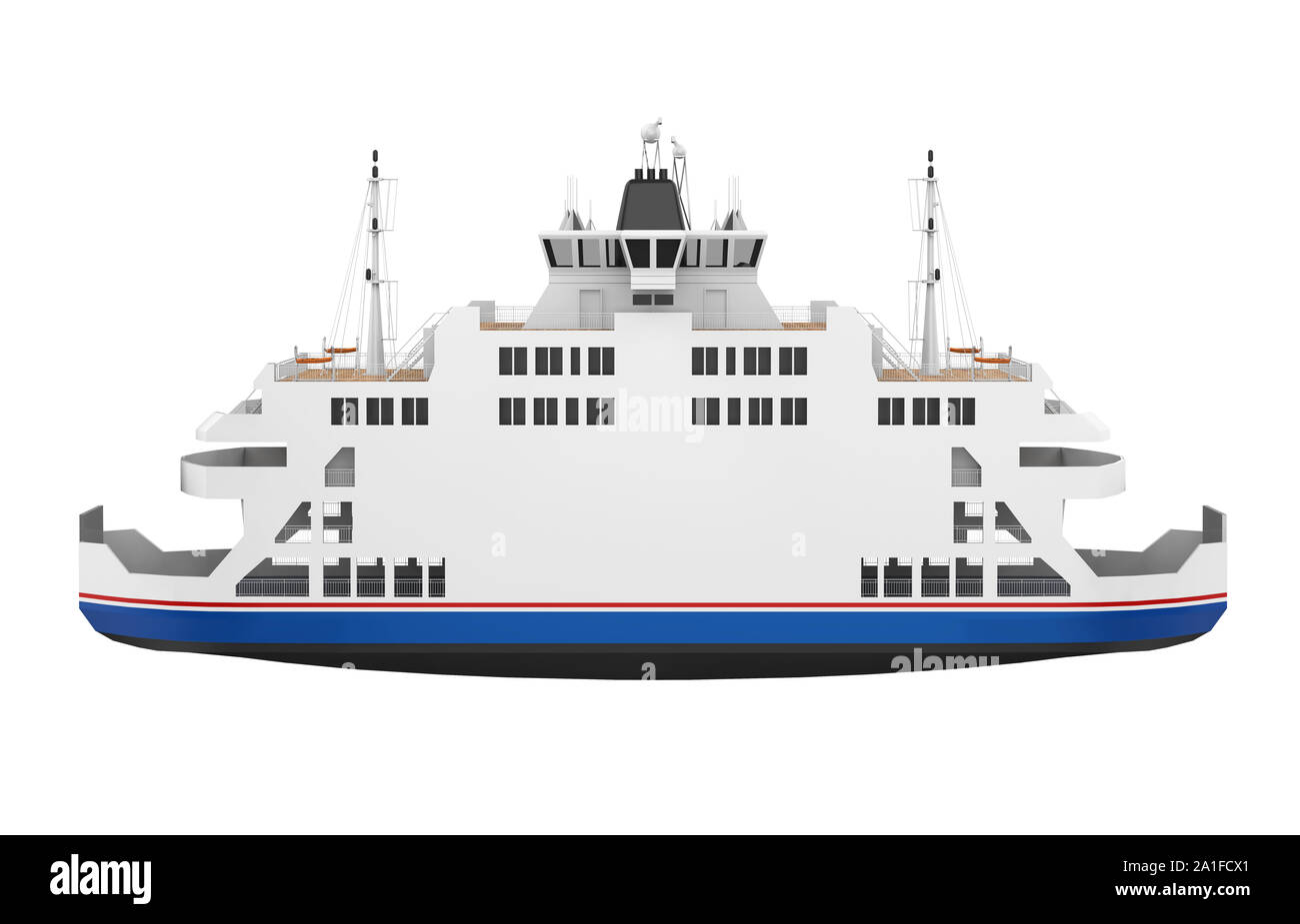 Passenger Ferry Boat Isolated Stock Photo - Alamy
