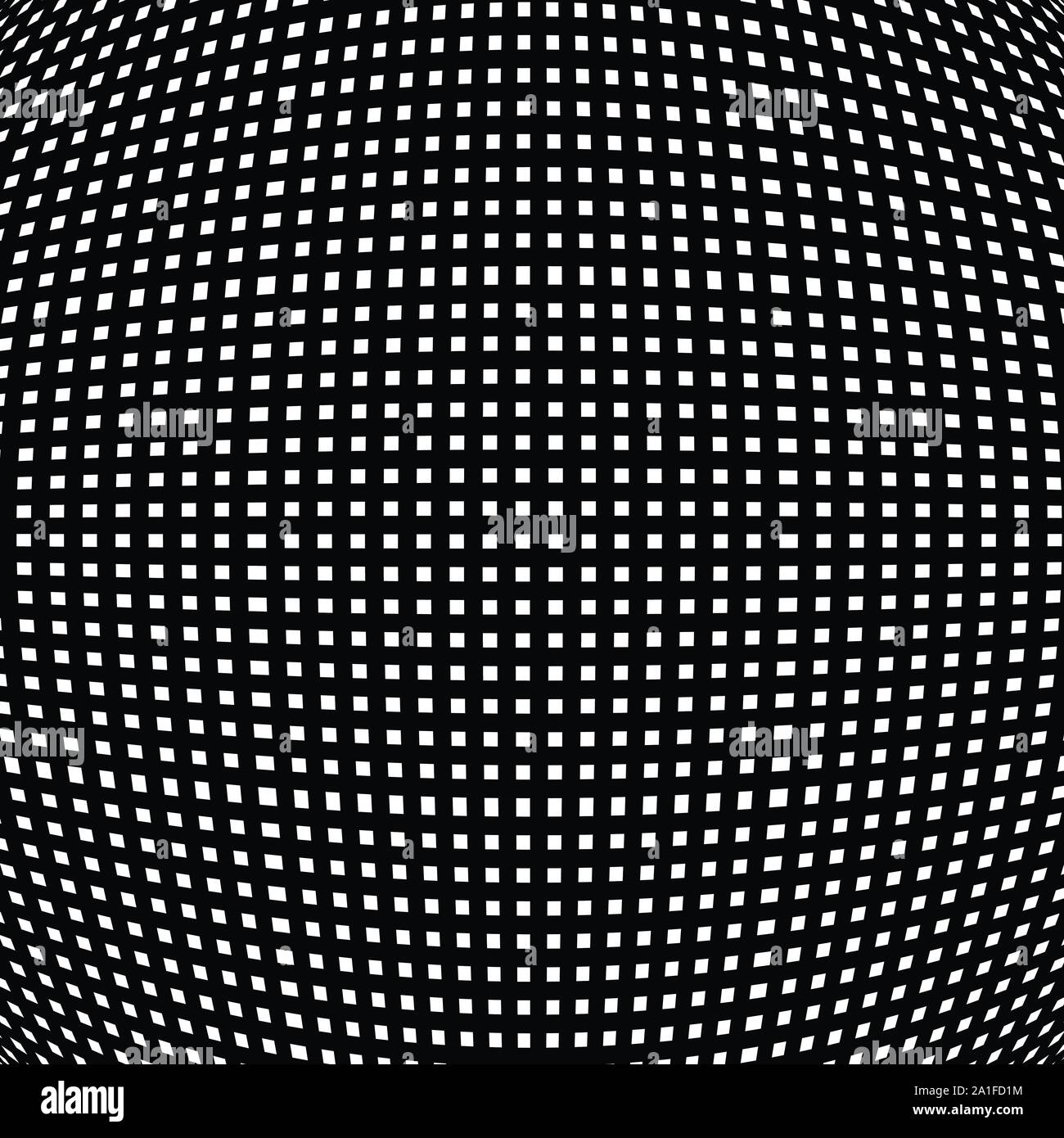 Spherical, globe circular distort effect pattern. Curved bulge ...