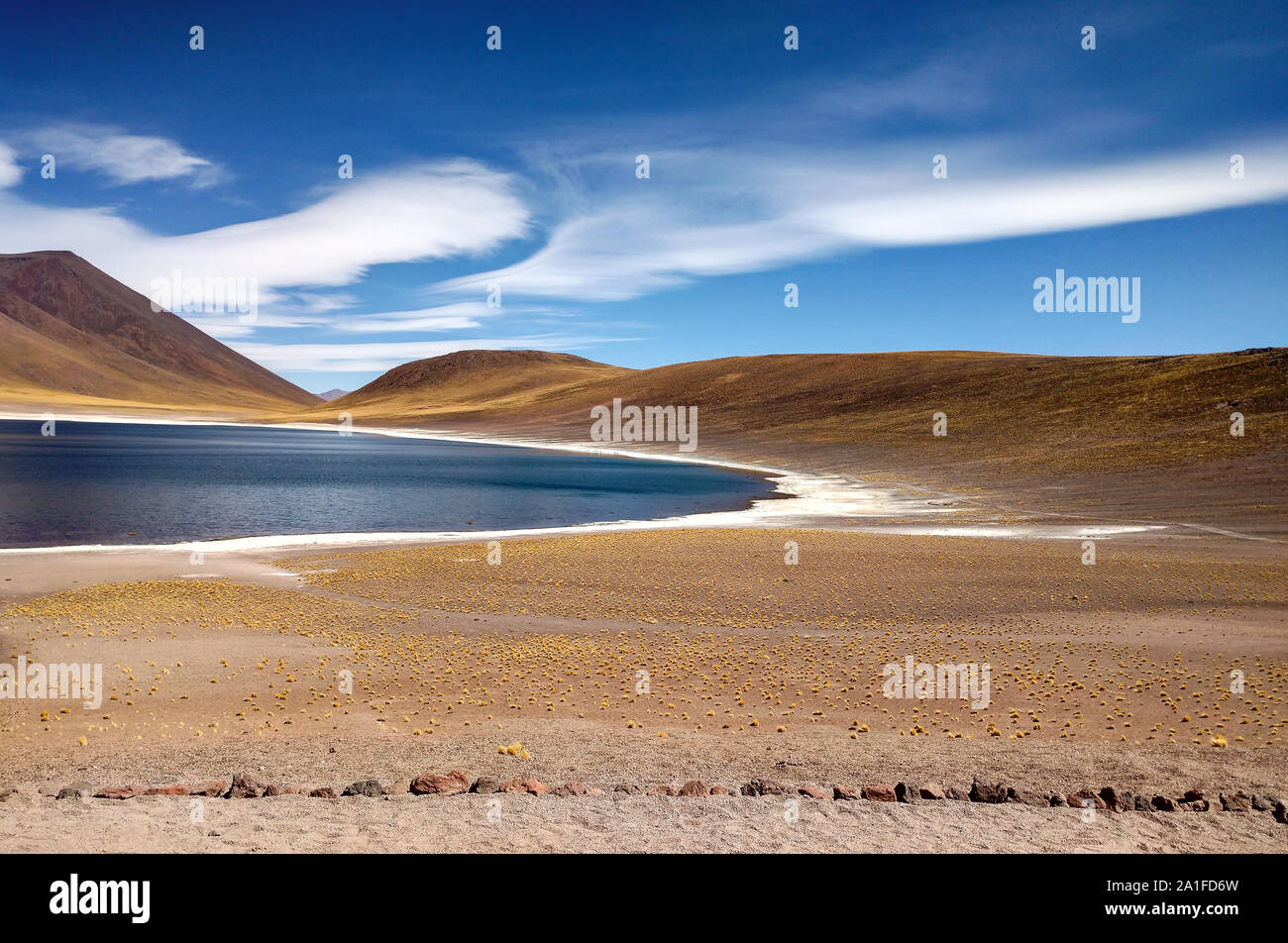 Amazing Lake Miscanti in the highlands of Chile near San Pedro de ...