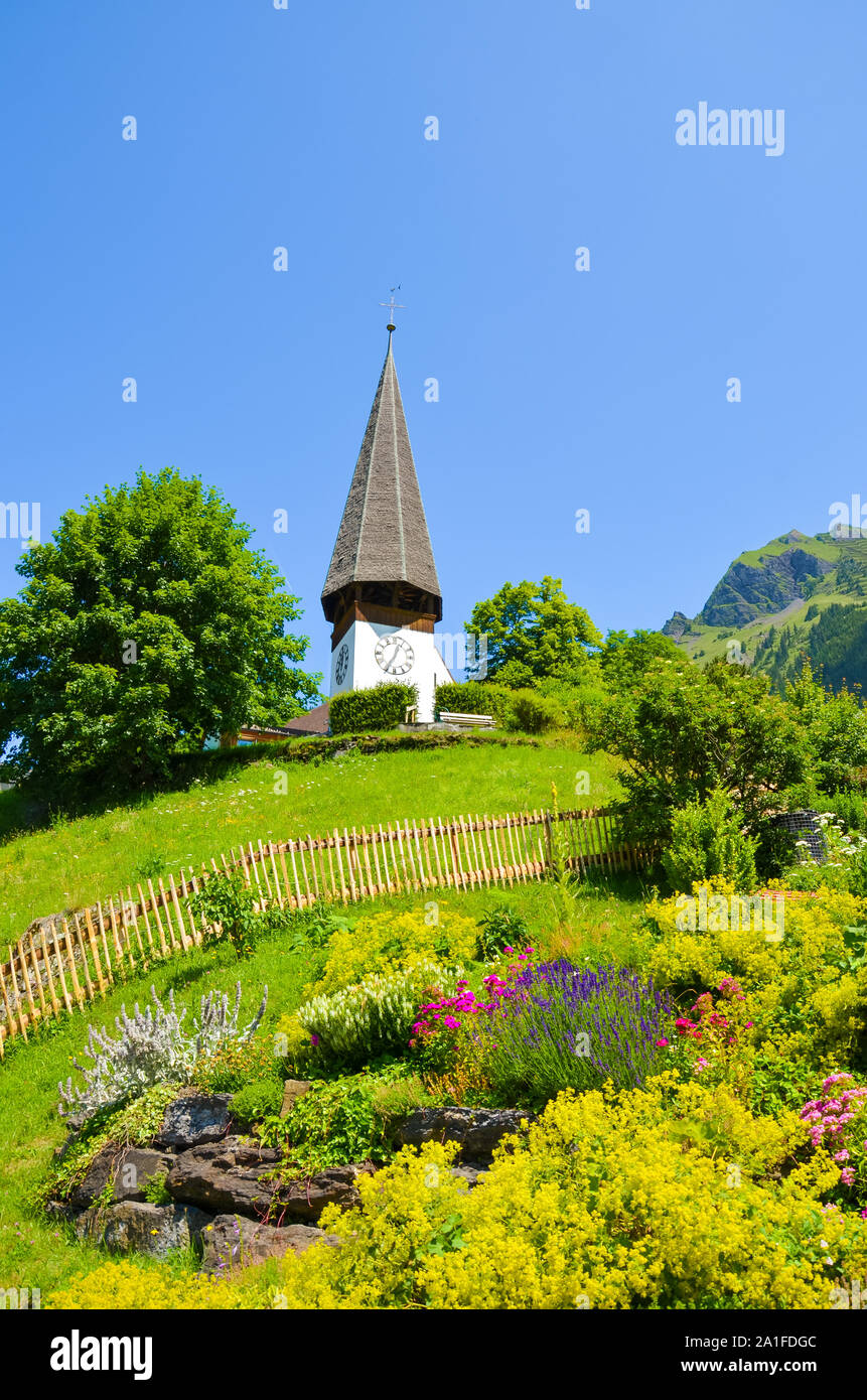 Country Church In Swiss Alps High Resolution Stock Photography and ...