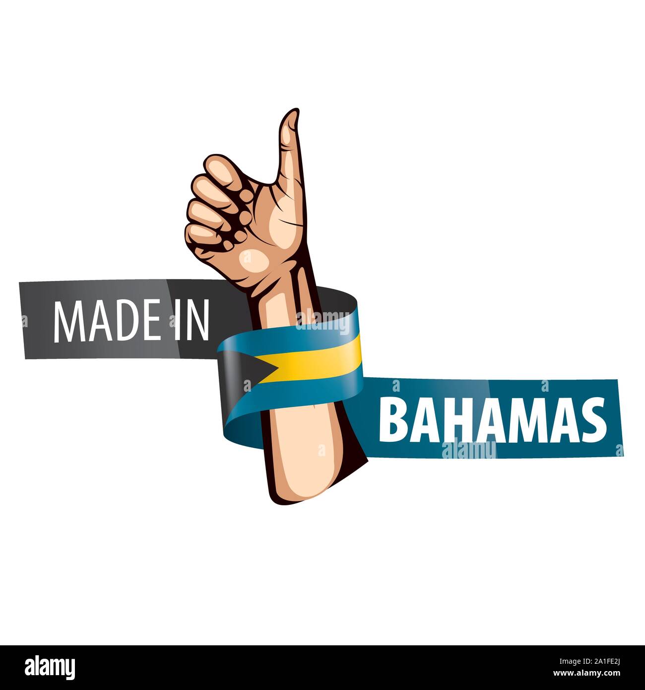 Bahamas flag, vector illustration on a white background Stock Vector ...